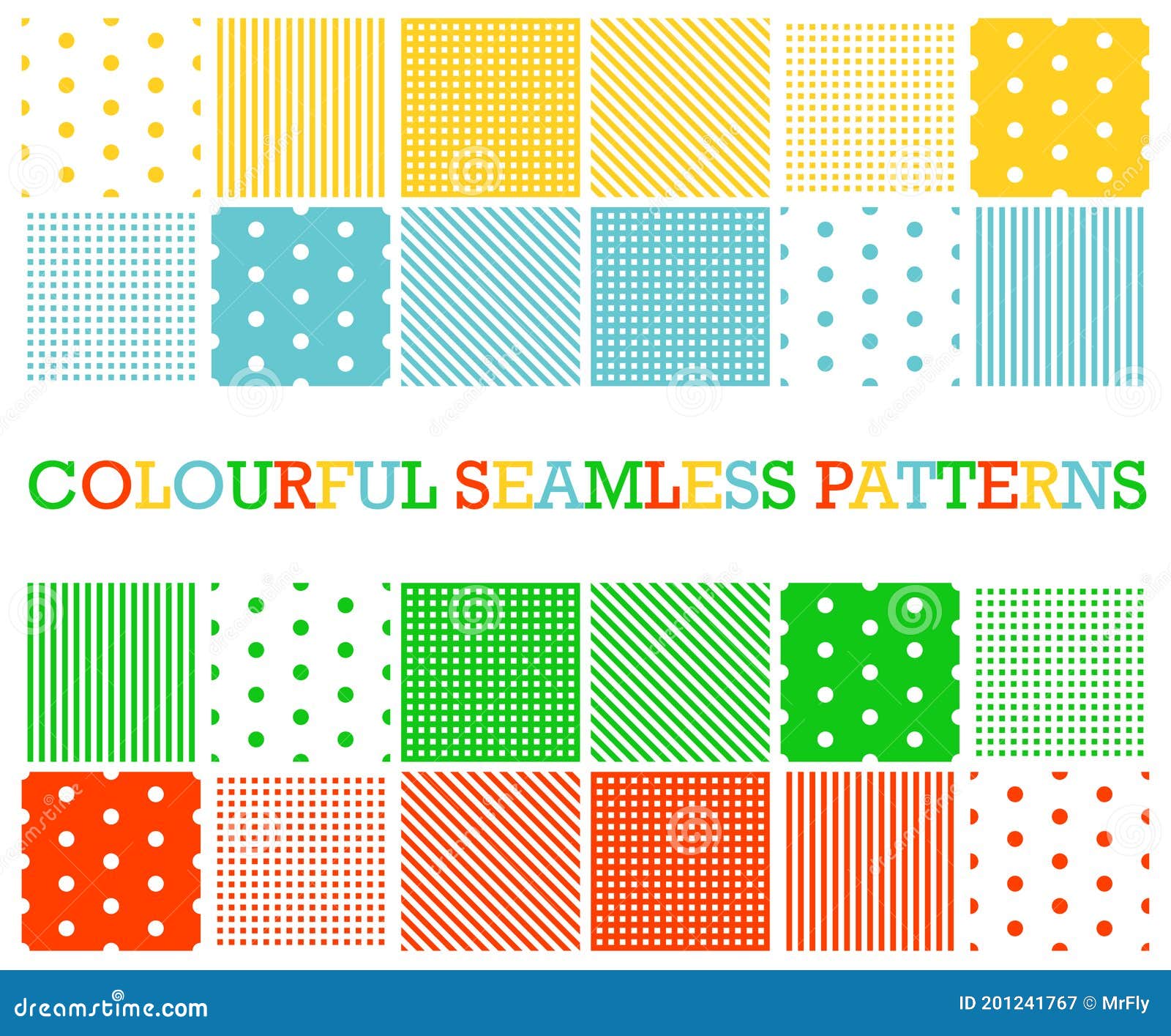 Large Set of Seamless Patterns, Vector Illustration Stock Vector ...