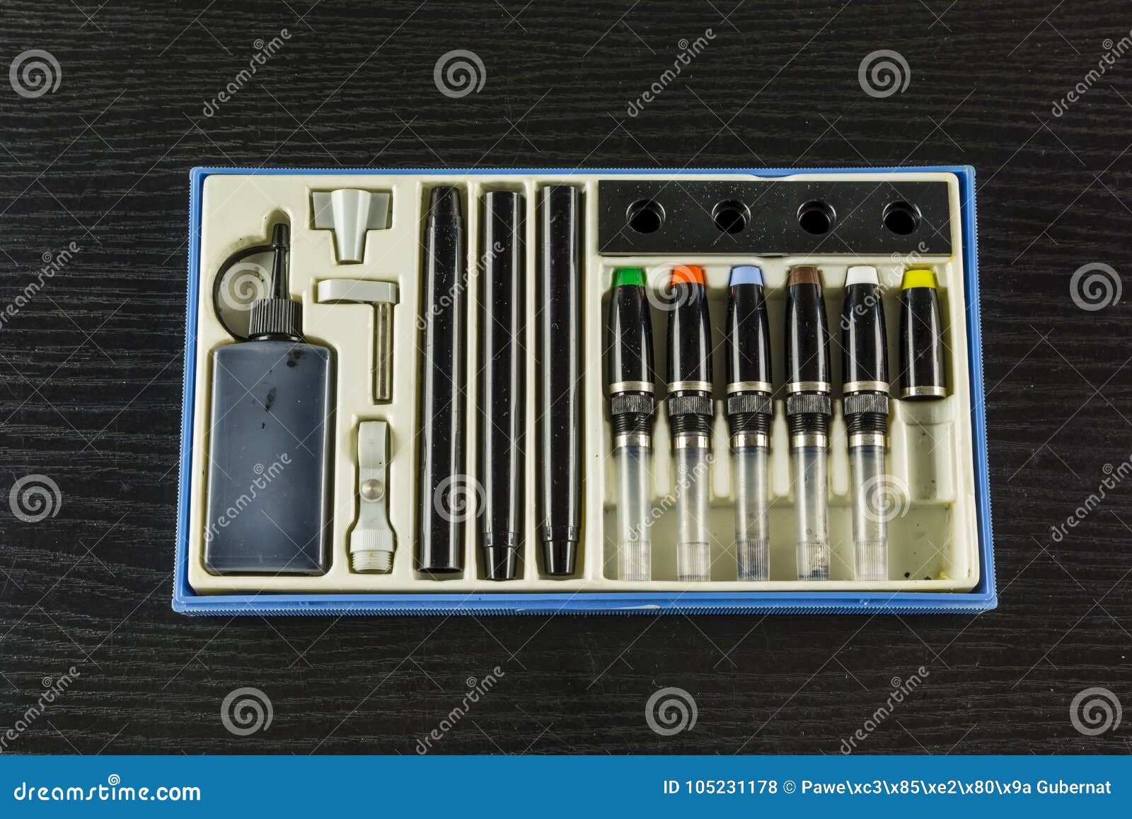 Large Set of Technical Pen for Technical Drawings for the Engine Stock ...