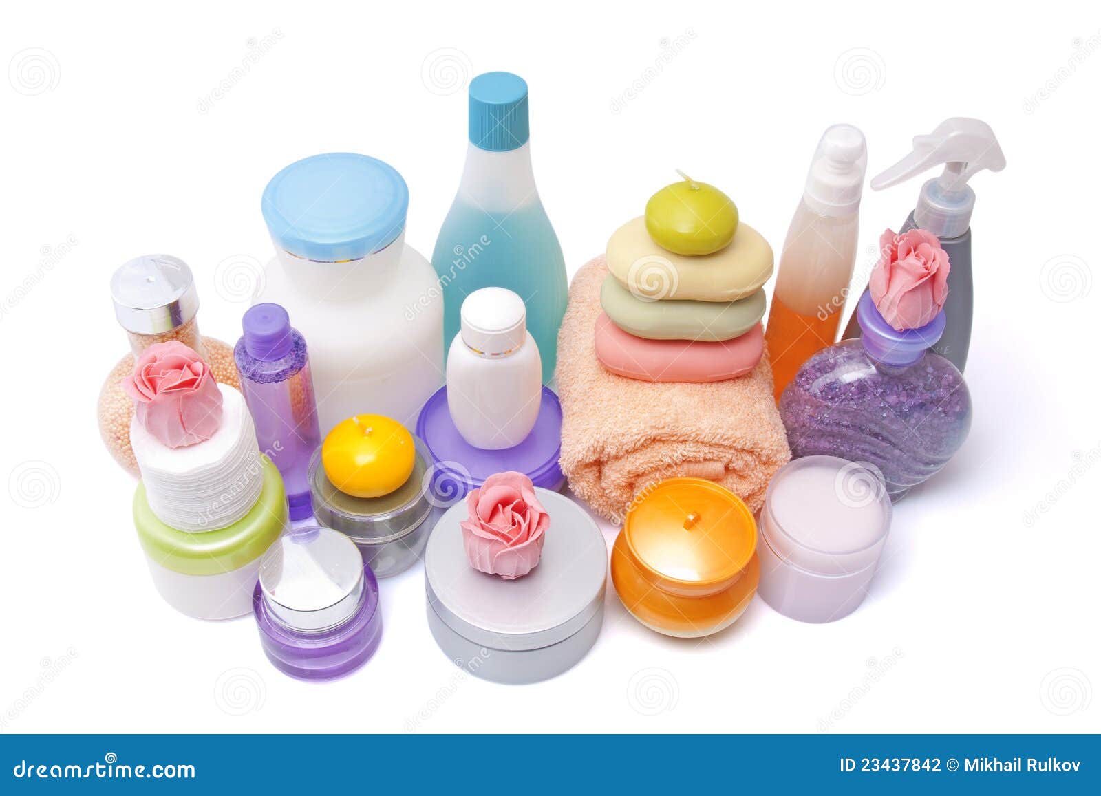 Large Set of Various Cosmetics Stock Photo - Image of modern, soap ...
