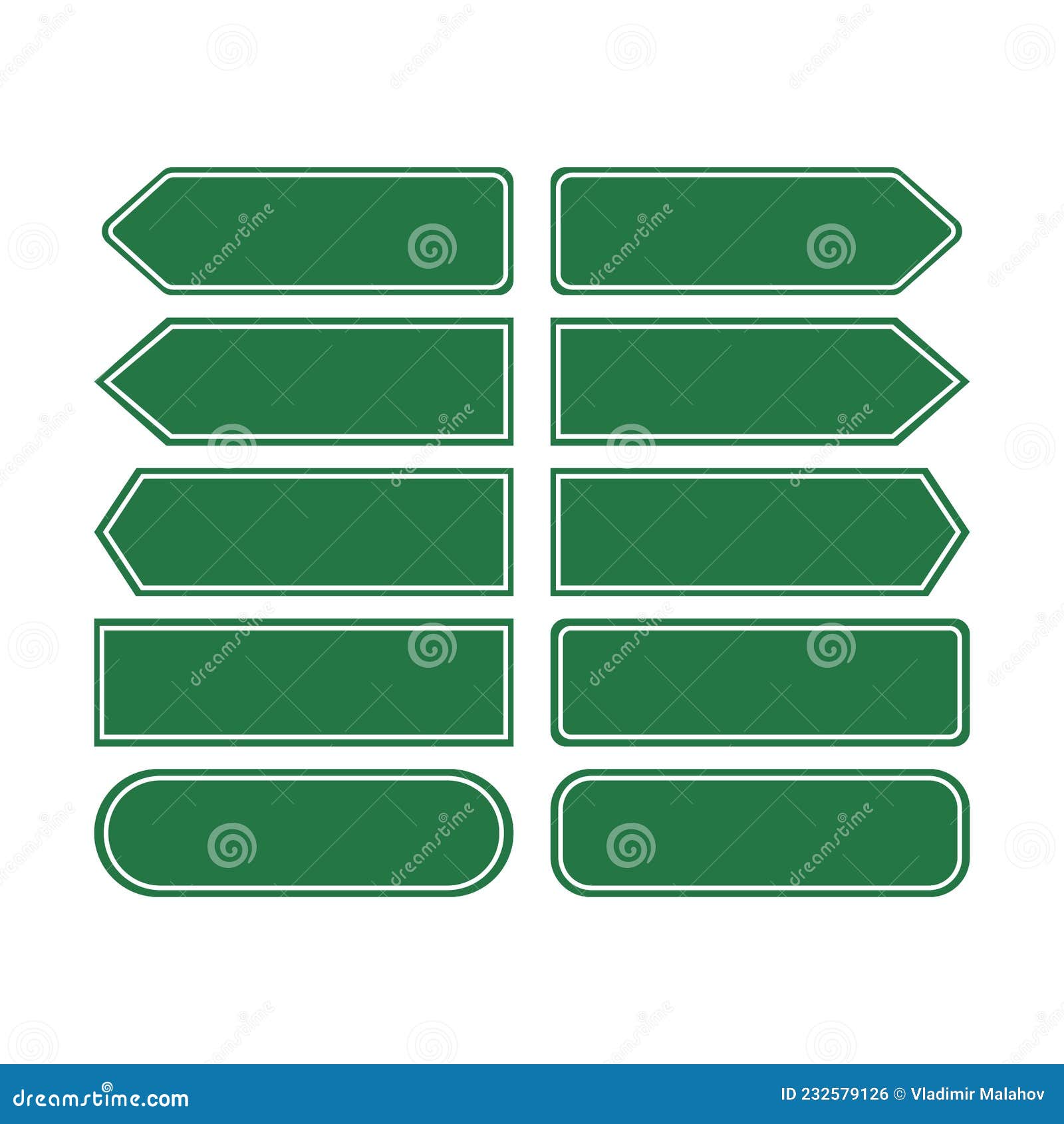 Large Set of Various Detailed and Editable Vector Road Signs. Stock ...