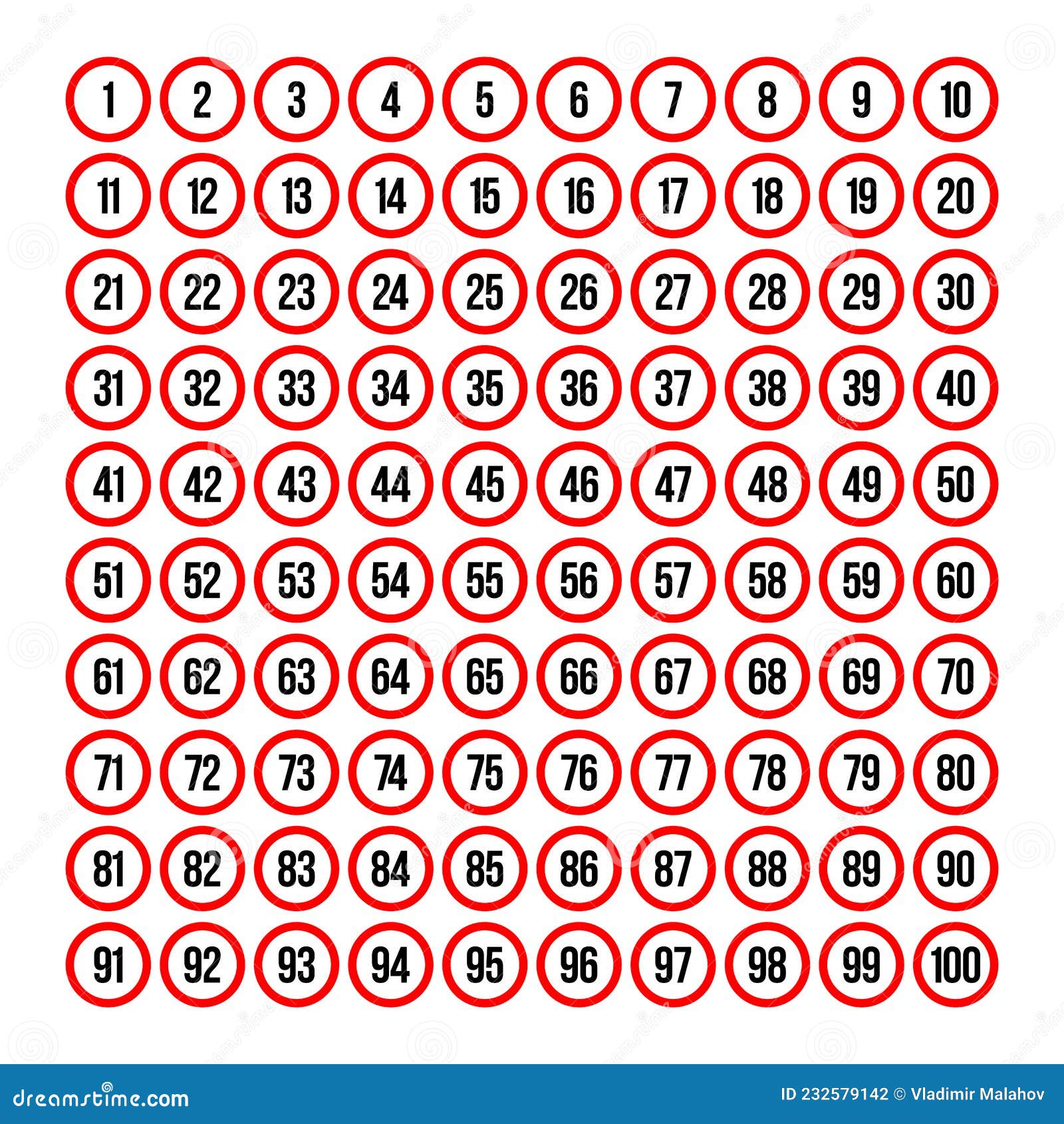 Large Set of Various Detailed and Editable Vector Road Signs. Stock ...