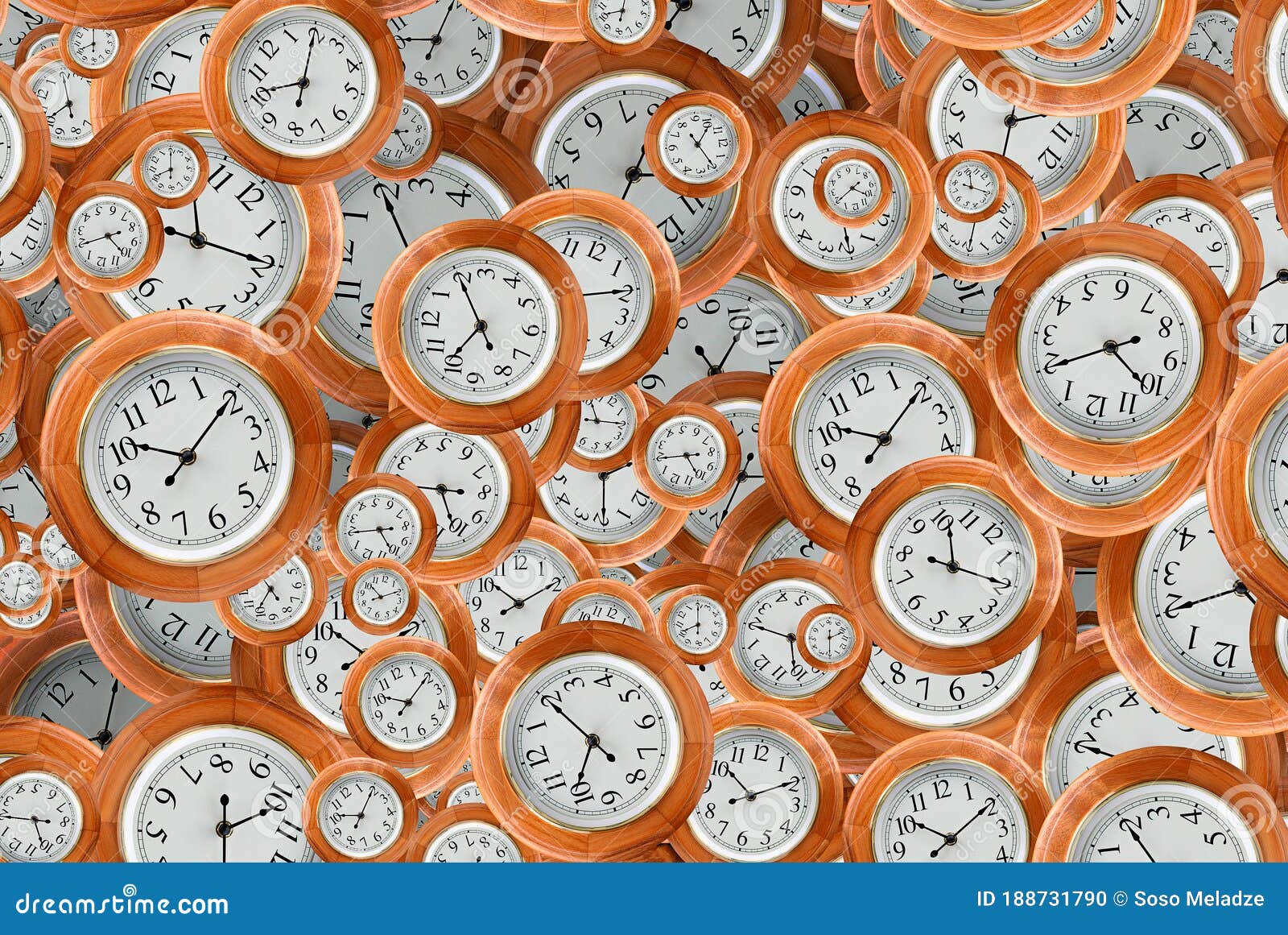 Large Set of Vintage Clock Faces. Texture of Time, Elegant Collection ...