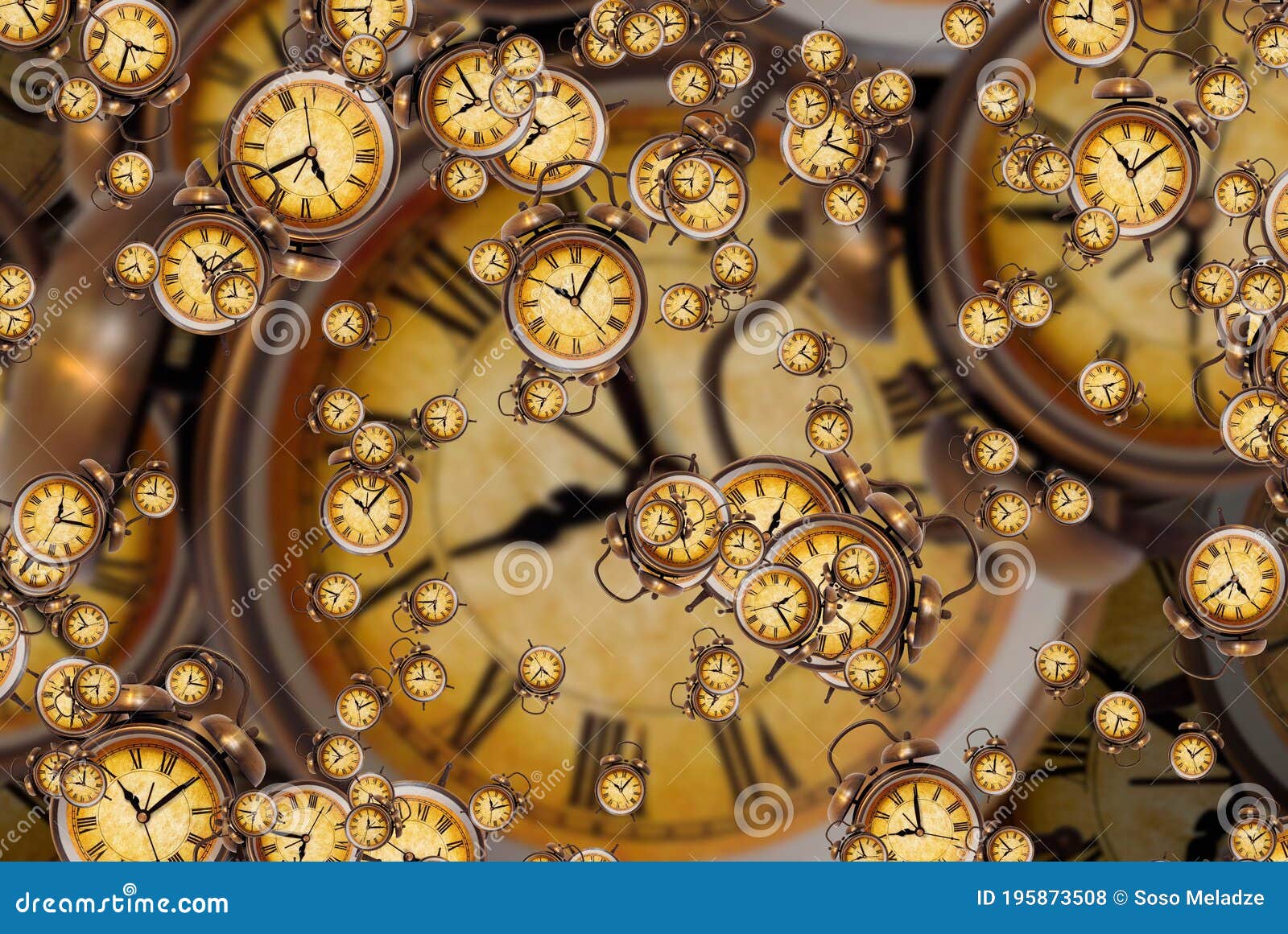 Large Set of Vintage Clock Faces. Texture of Time, Elegant Collection ...