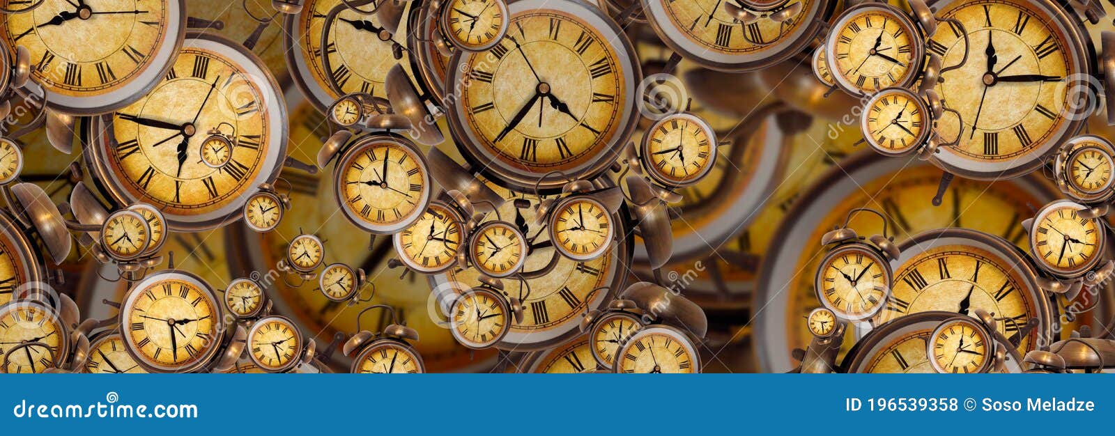 Large Set of Vintage Clock Faces. Texture of Time, Elegant Collection ...