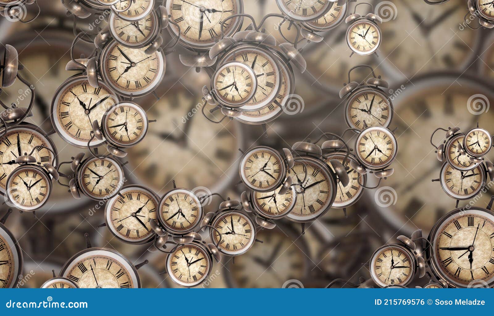 Large Set of Vintage Clock Faces. Texture of Time, Elegant Collection ...