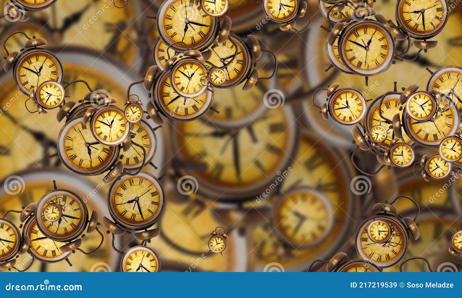 Large Set of Vintage Clock Faces. Texture of Time, Elegant Collection ...