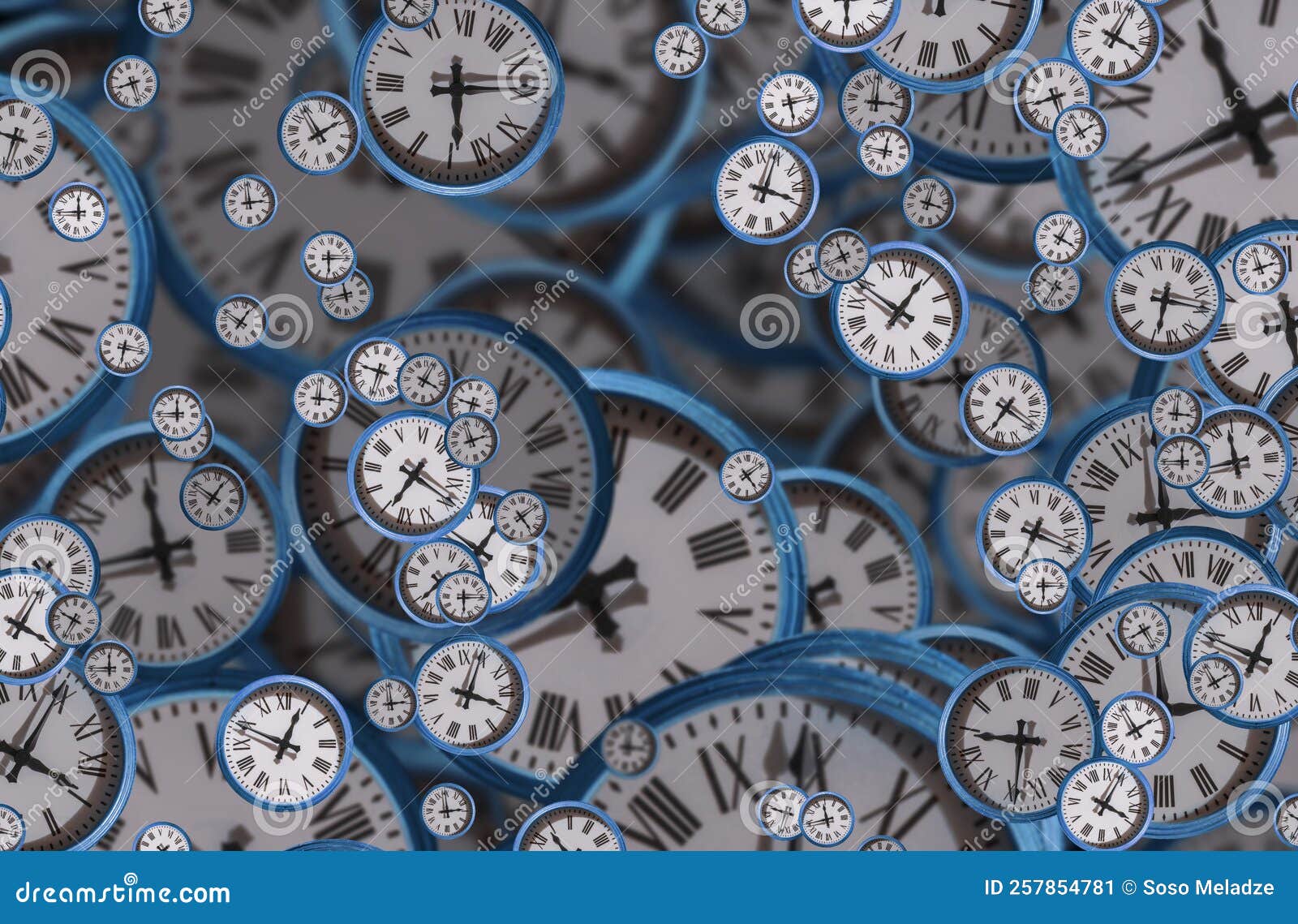 Large Set of Vintage Clock Faces. Texture of Time, Elegant Collection ...