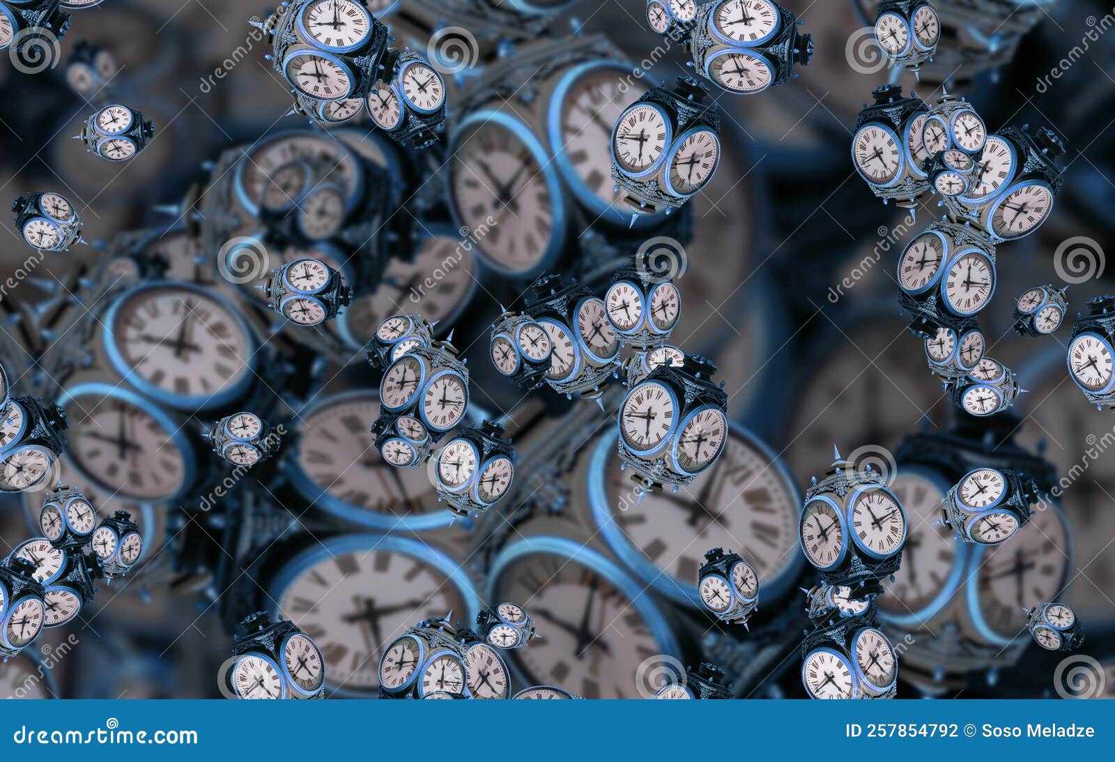 Large Set of Vintage Clock Faces. Texture of Time, Elegant Collection ...