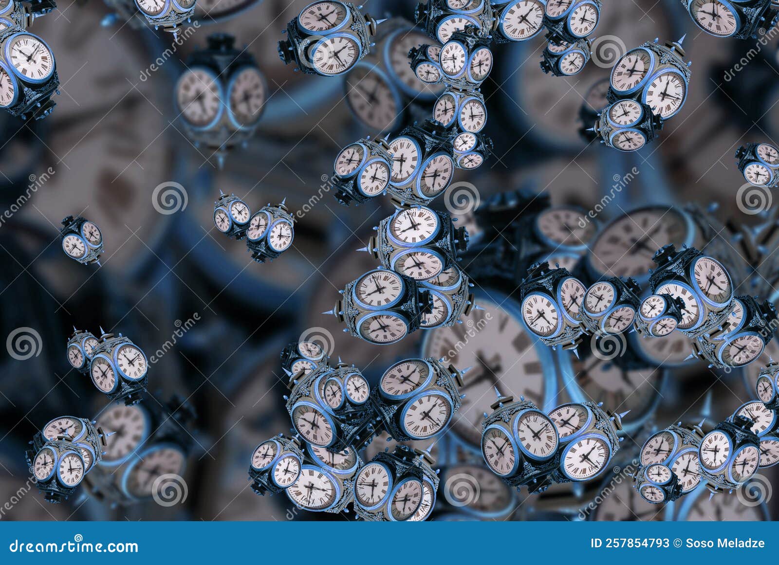 Large Set of Vintage Clock Faces. Texture of Time, Elegant Collection ...