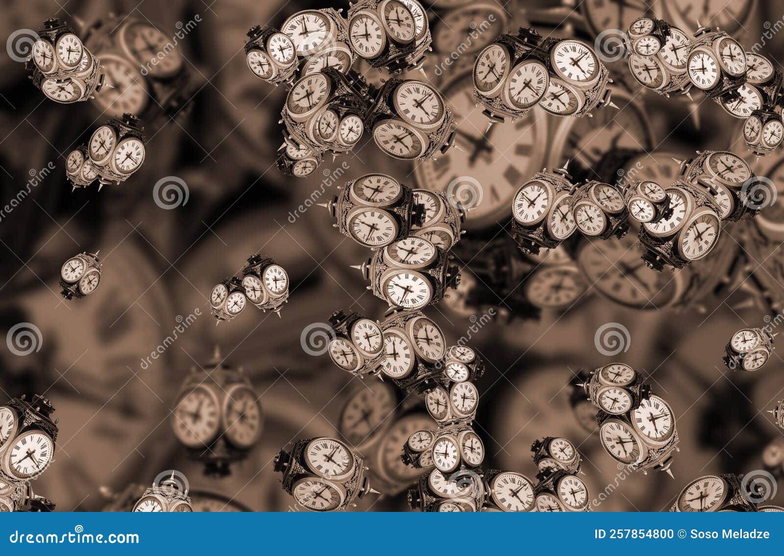 Large Set of Vintage Clock Faces. Texture of Time, Elegant Collection ...