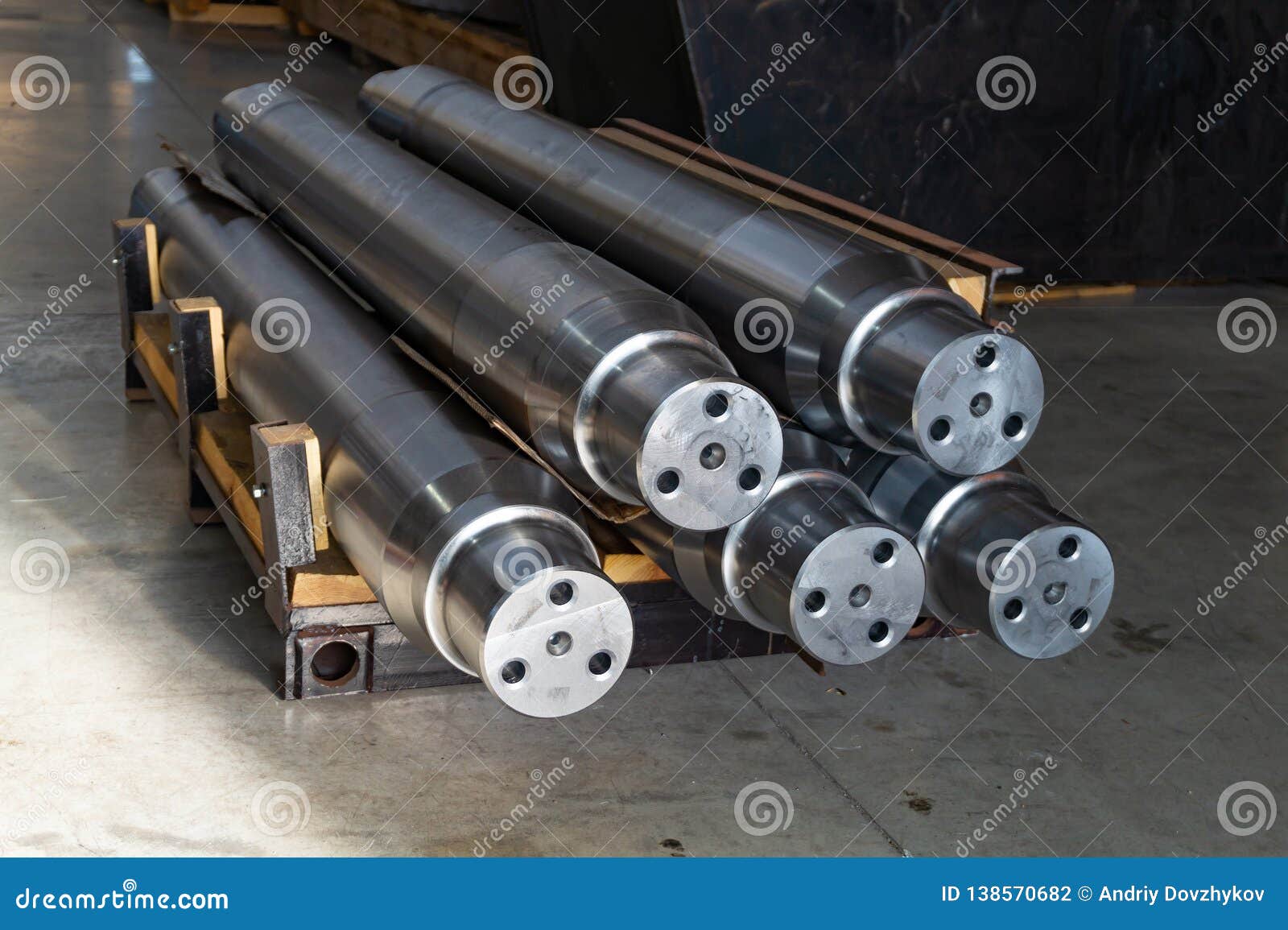 Large Shafts after Metalworking are in Stock Stock Photo - Image of ...
