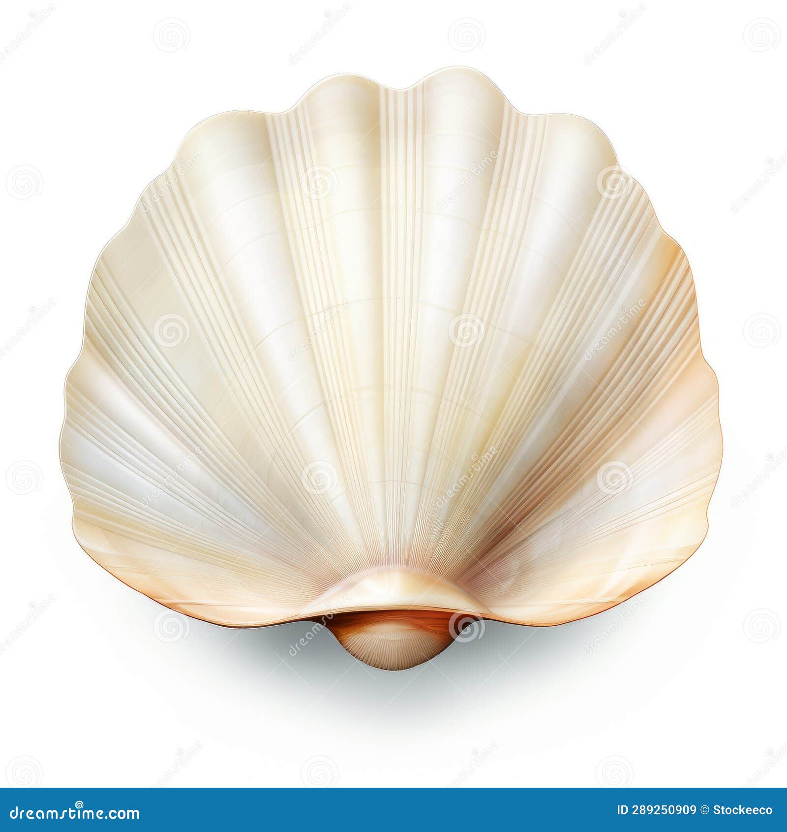 Realistic Shell Illustration on White Background - Close-up Stock ...