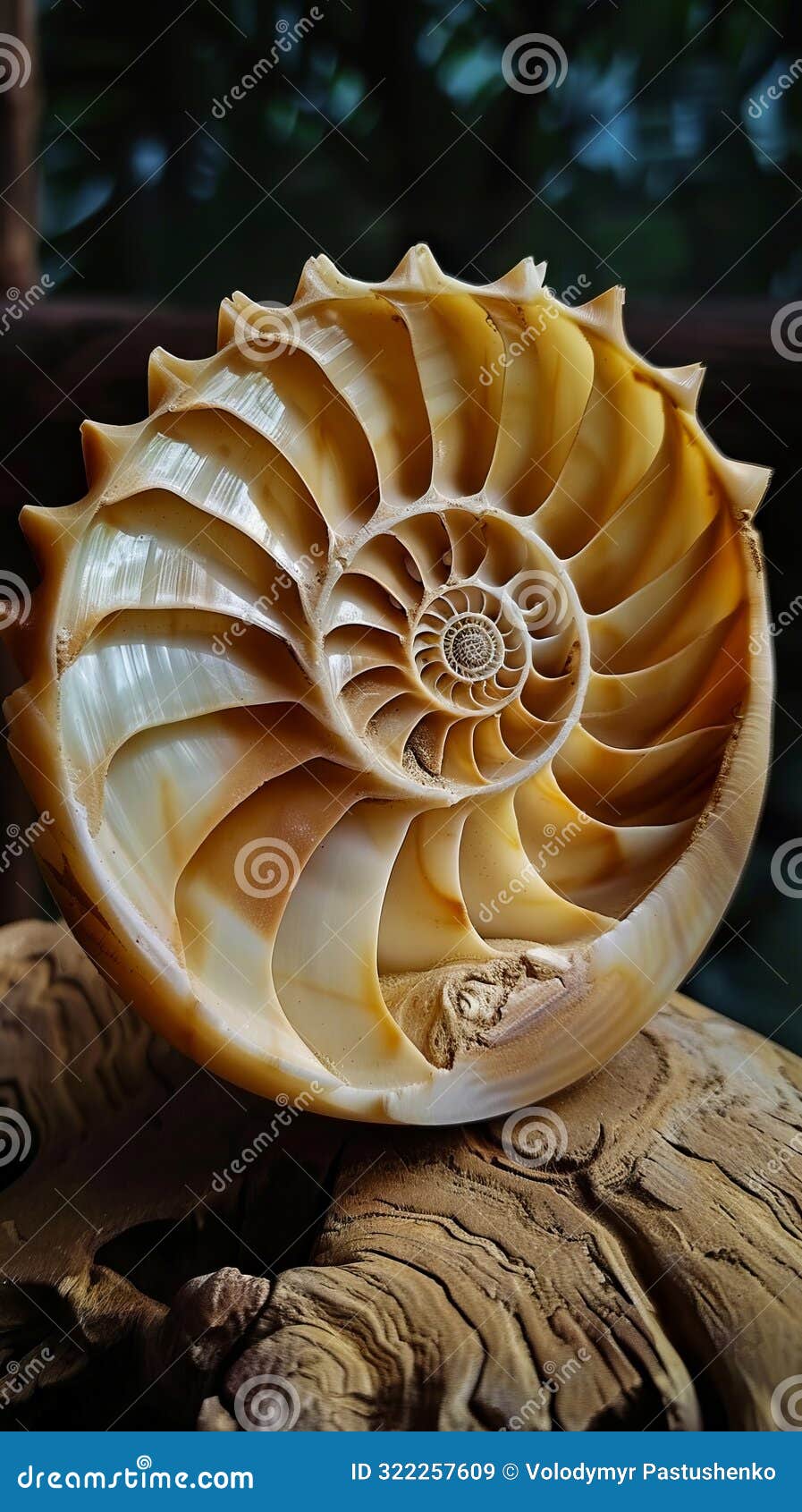 A Large Shell with a Spiral Pattern on it Stock Image - Image of ...