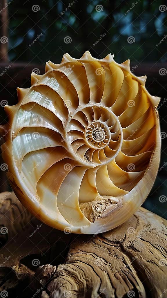 A Large Shell with a Spiral Pattern on it Stock Image - Image of ...