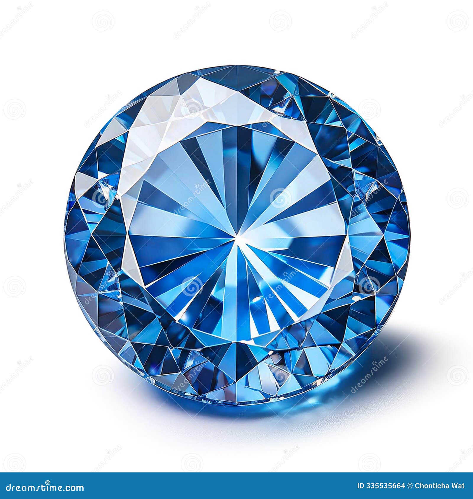 Large Shiny Blue Diamond on White Background, Generative AI Stock Photo ...