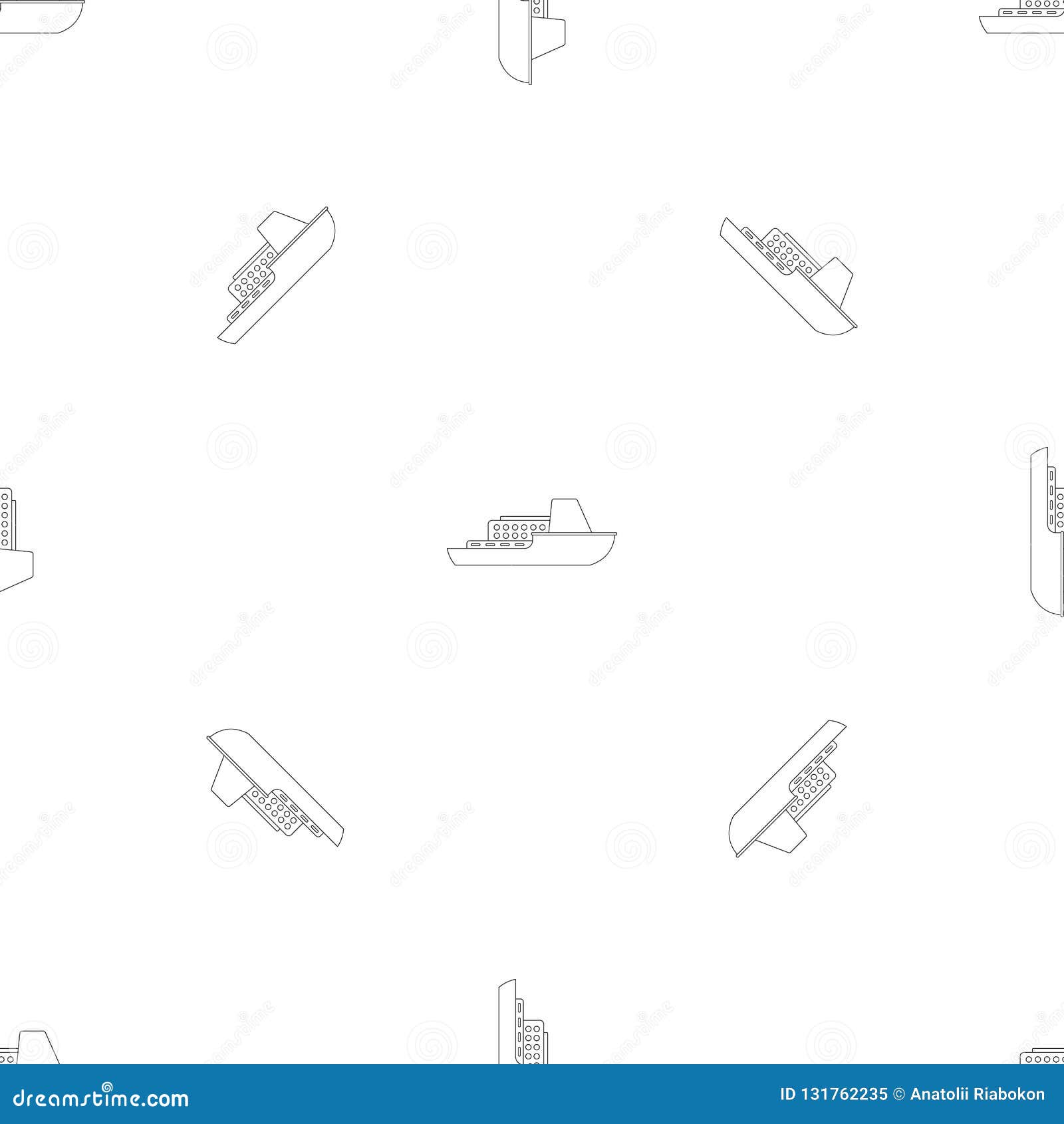 Large Ship Pattern Seamless Vector Stock Vector - Illustration of ...