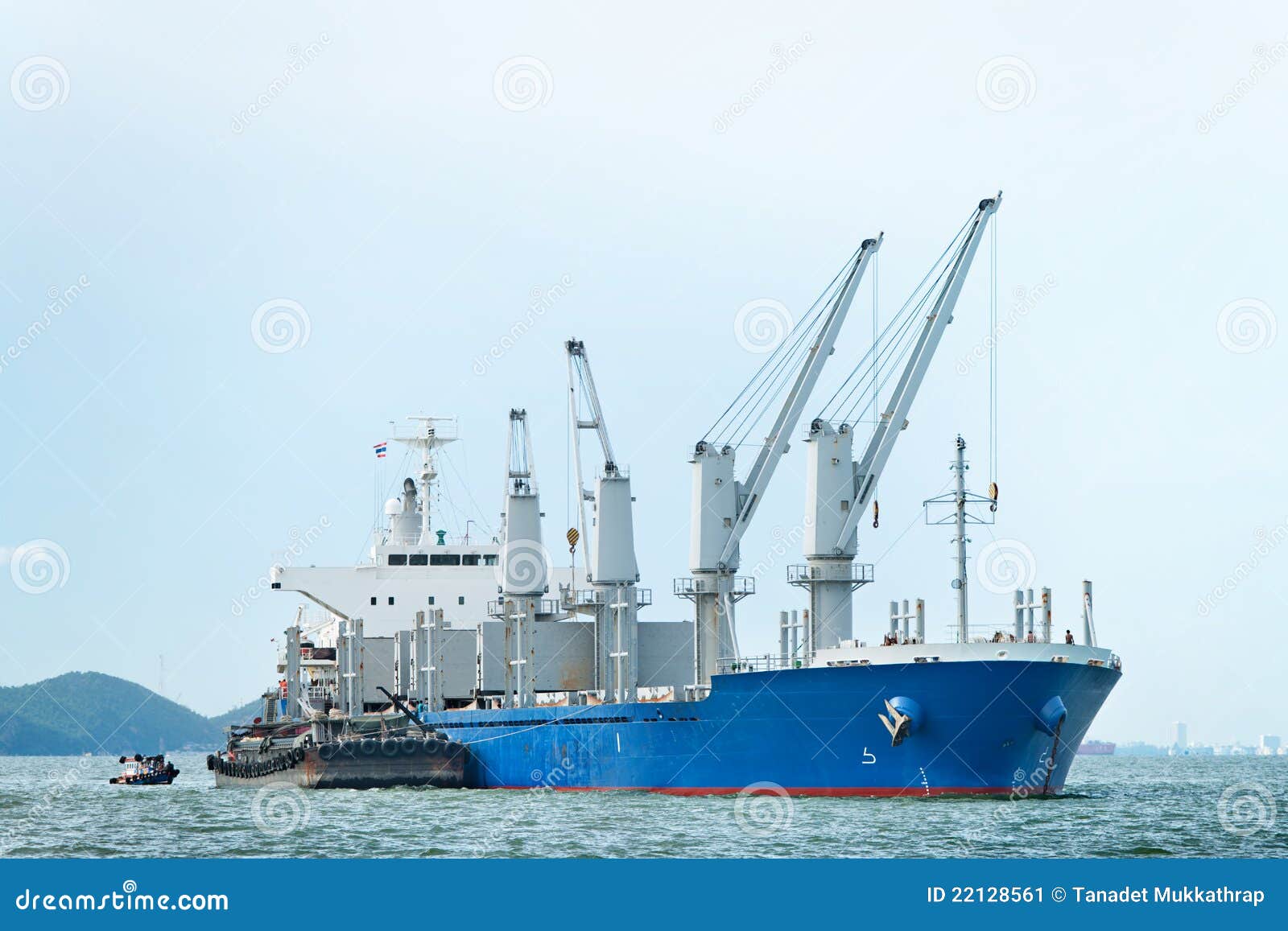 Large ship on sea stock image. Image of export, commercial - 22128561