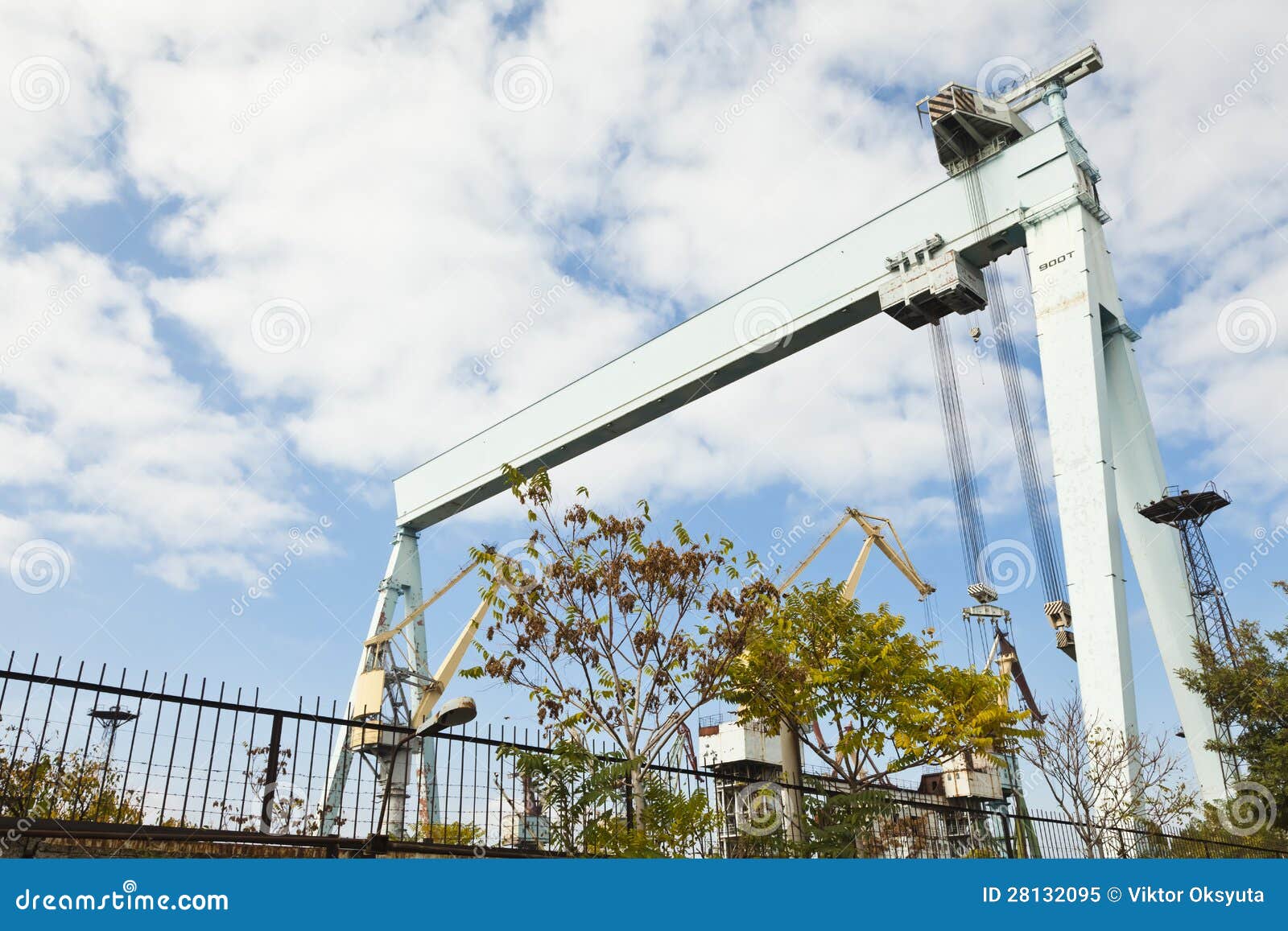 Large shipbuilding crane stock image. Image of trolley - 28132095