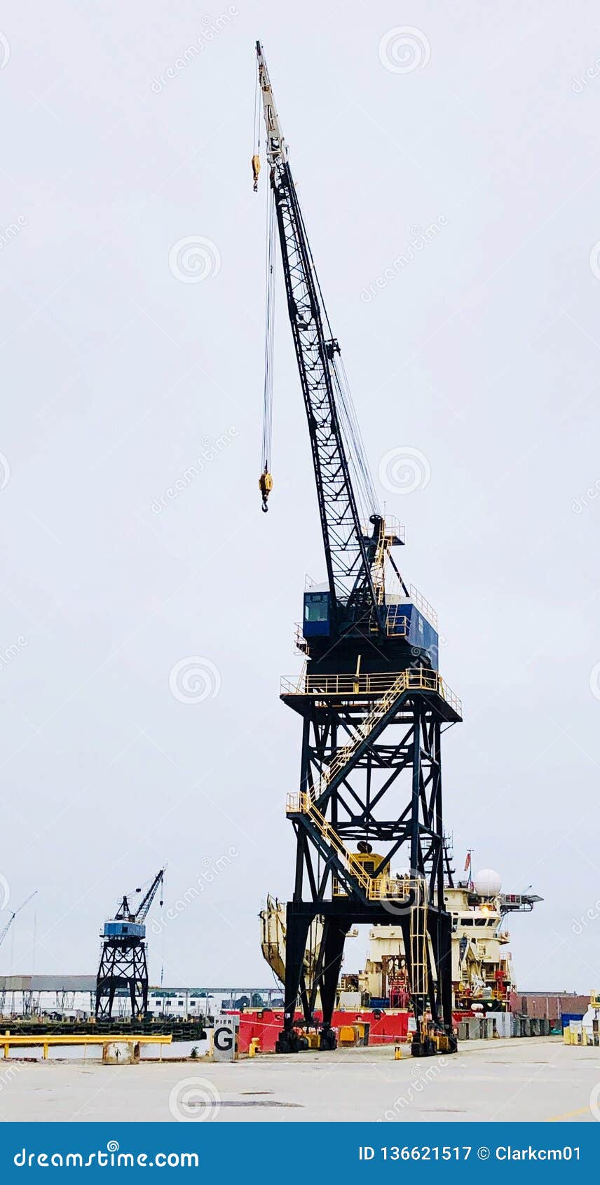 Large shipping crane stock image. Image of cargo, port - 136621517