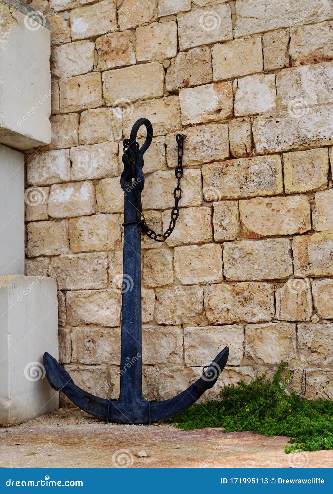 Large Ships Anchor on Display Stock Image - Image of black, anchor ...