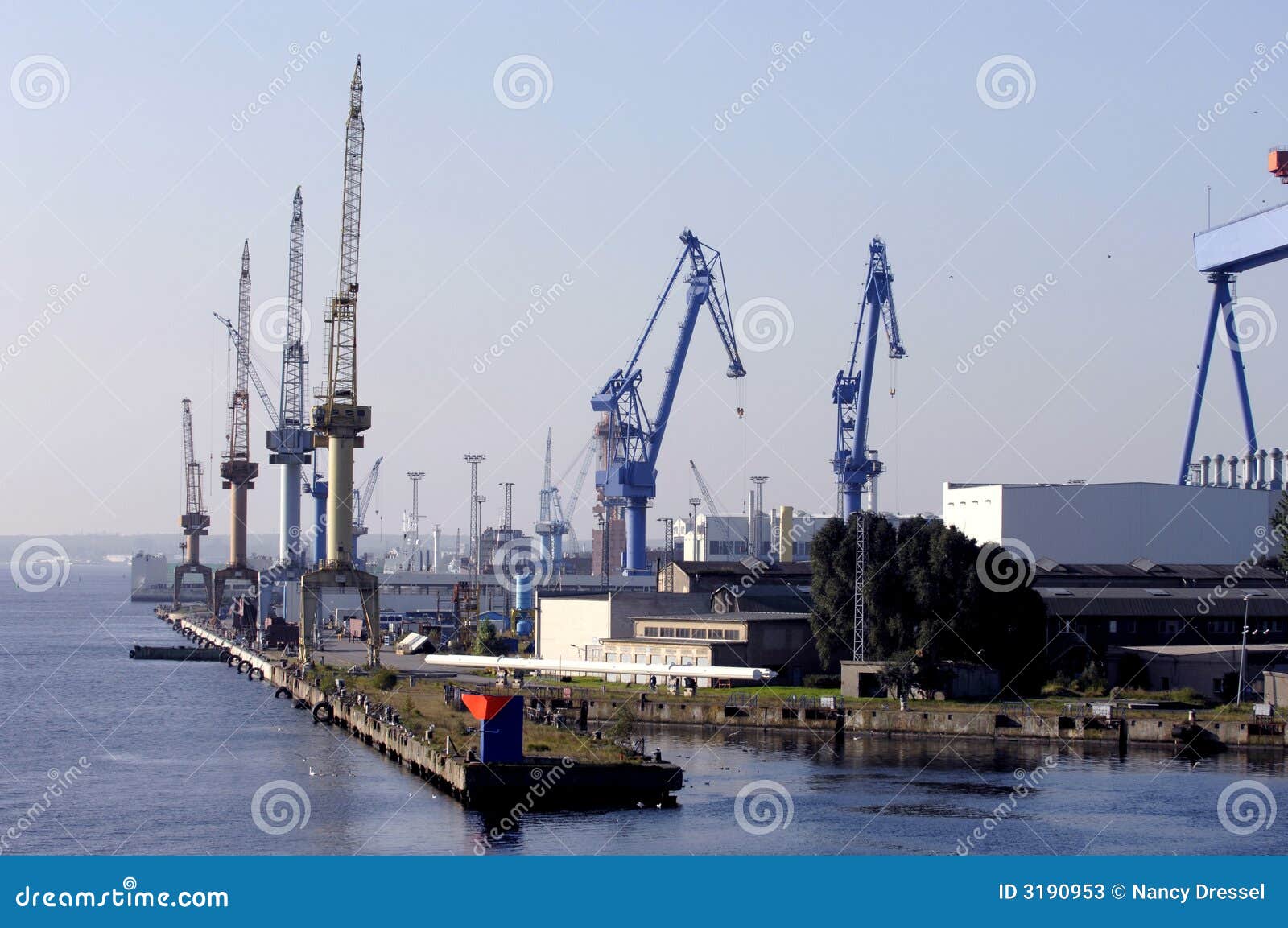 Large Shipyard stock image. Image of building, iron, machine - 3190953
