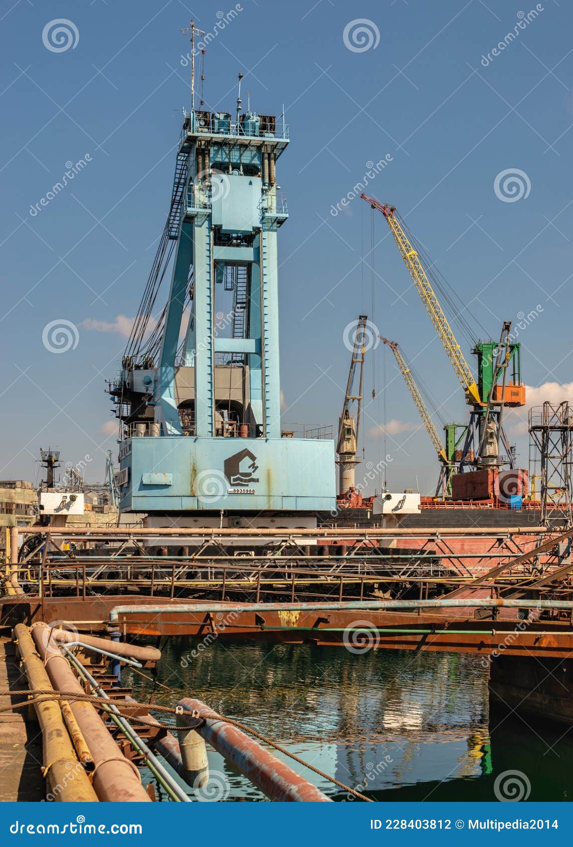 Large Shipyard Crane in Chernomorsk, Ukraine Editorial Photography ...