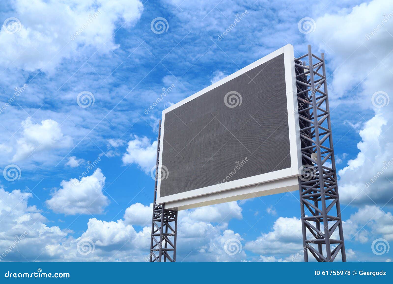 Large Sign Board with Blue Sky Stock Photo - Image of clear, score ...