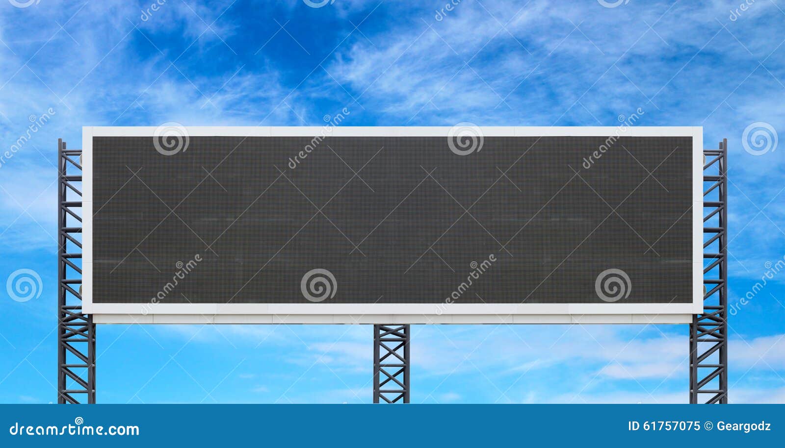 Large Sign Board with Blue Sky Stock Image - Image of digital ...