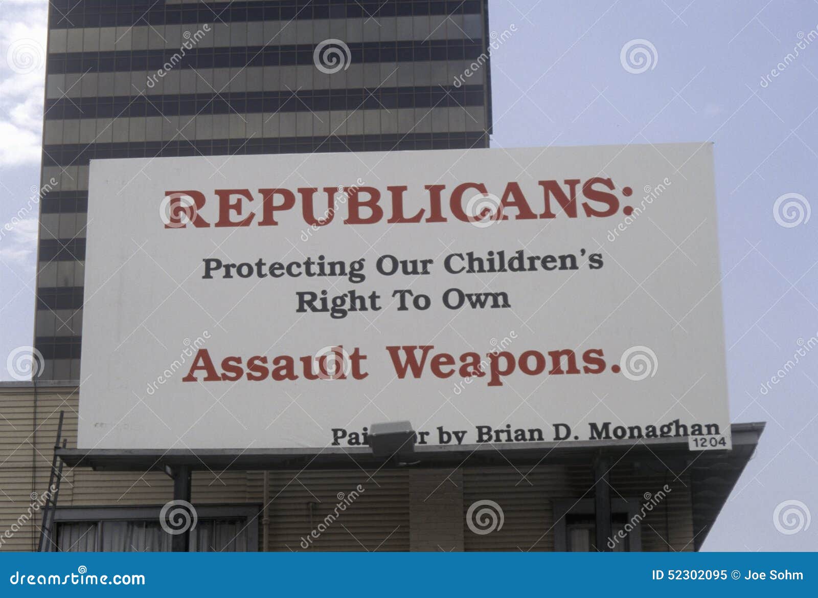Large Sign for Gun Control Protesting Against Republican Party ...