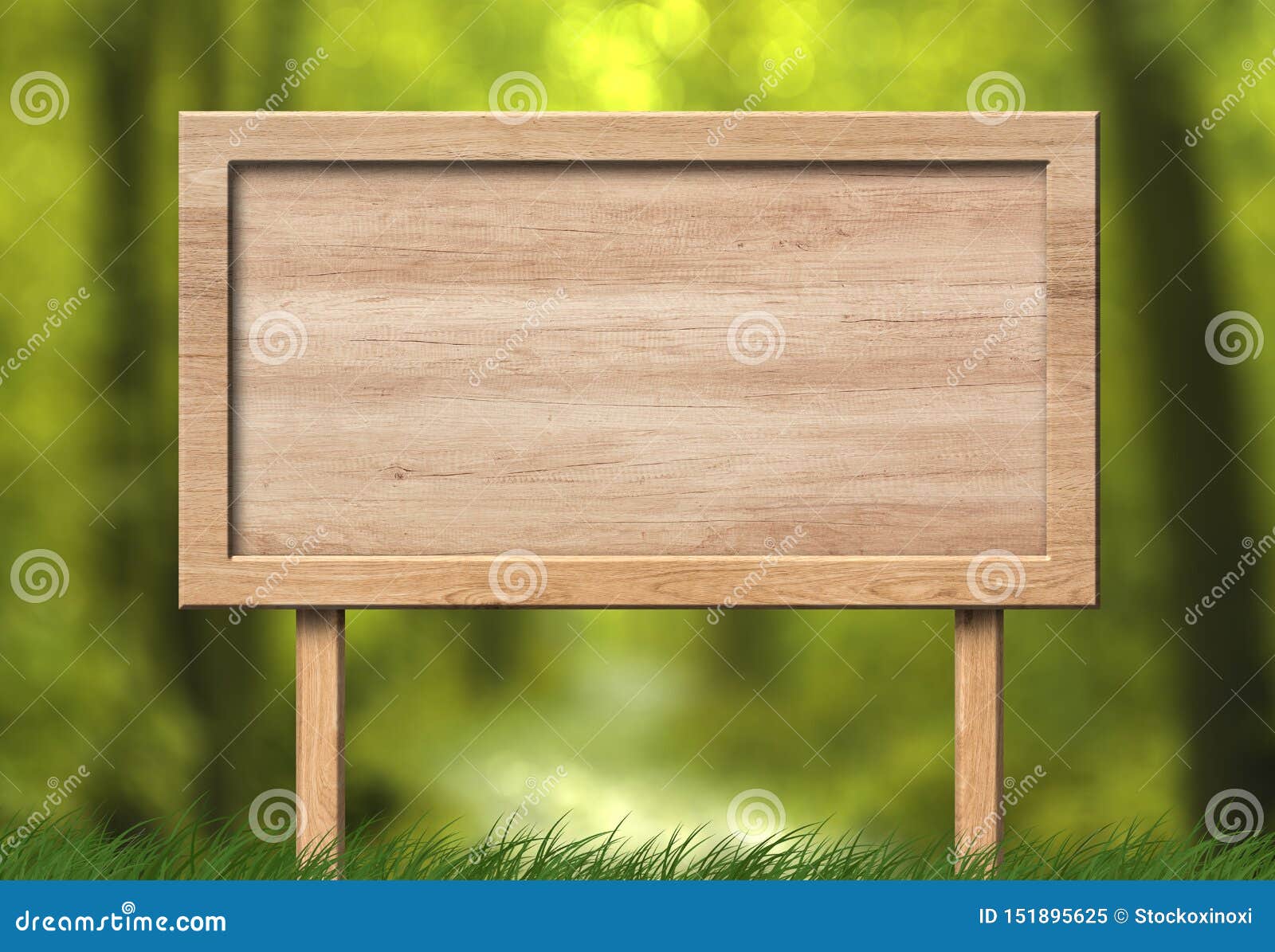 Large Signboard with Forest Background Stock Image - Image of bulletin ...