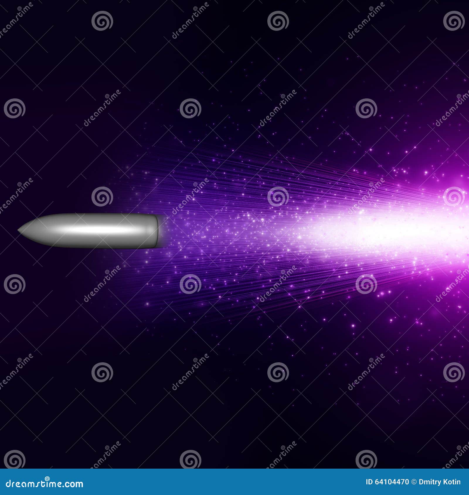 Large Silver Bullet stock illustration. Illustration of armed - 64104470
