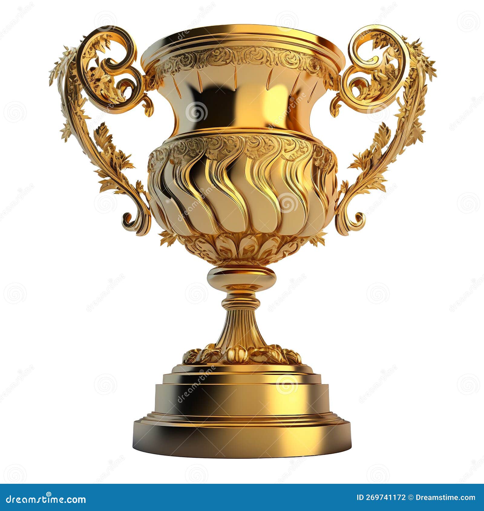 Large Golden Taurus Standing On Pedestal In Desert. Jews Statue Of ...