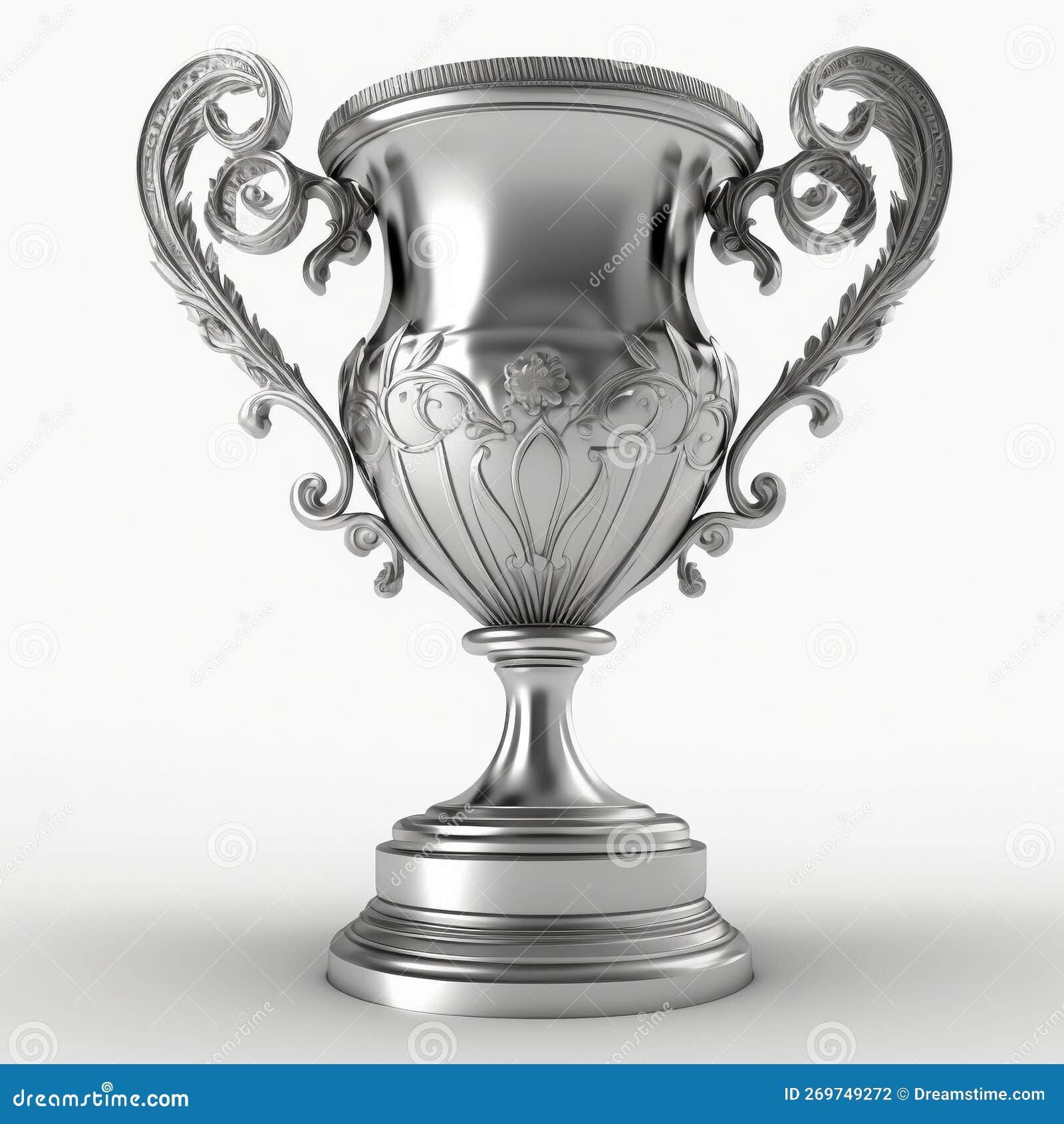 Large Silver Trophy on Transparent Background Stock Illustration ...
