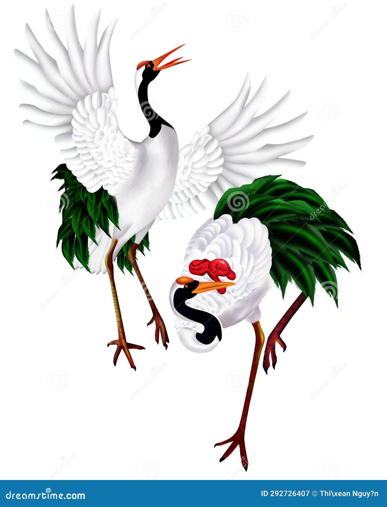 Large-sized Chinese crane stock illustration. Illustration of large ...
