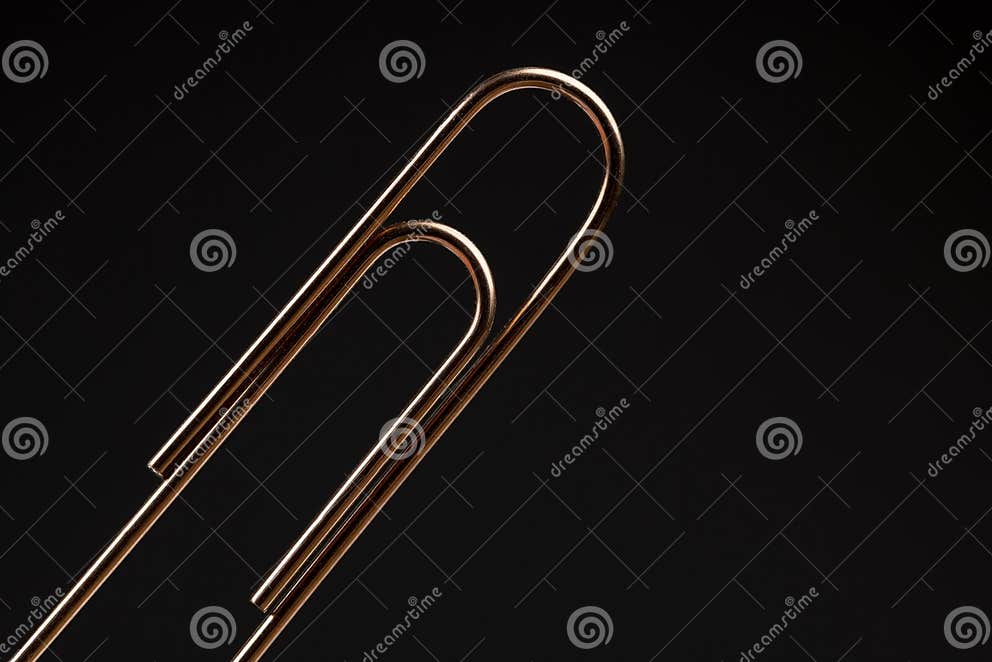 Large-size Copper Paper Clips Close-up Stock Photo - Image of fastener ...