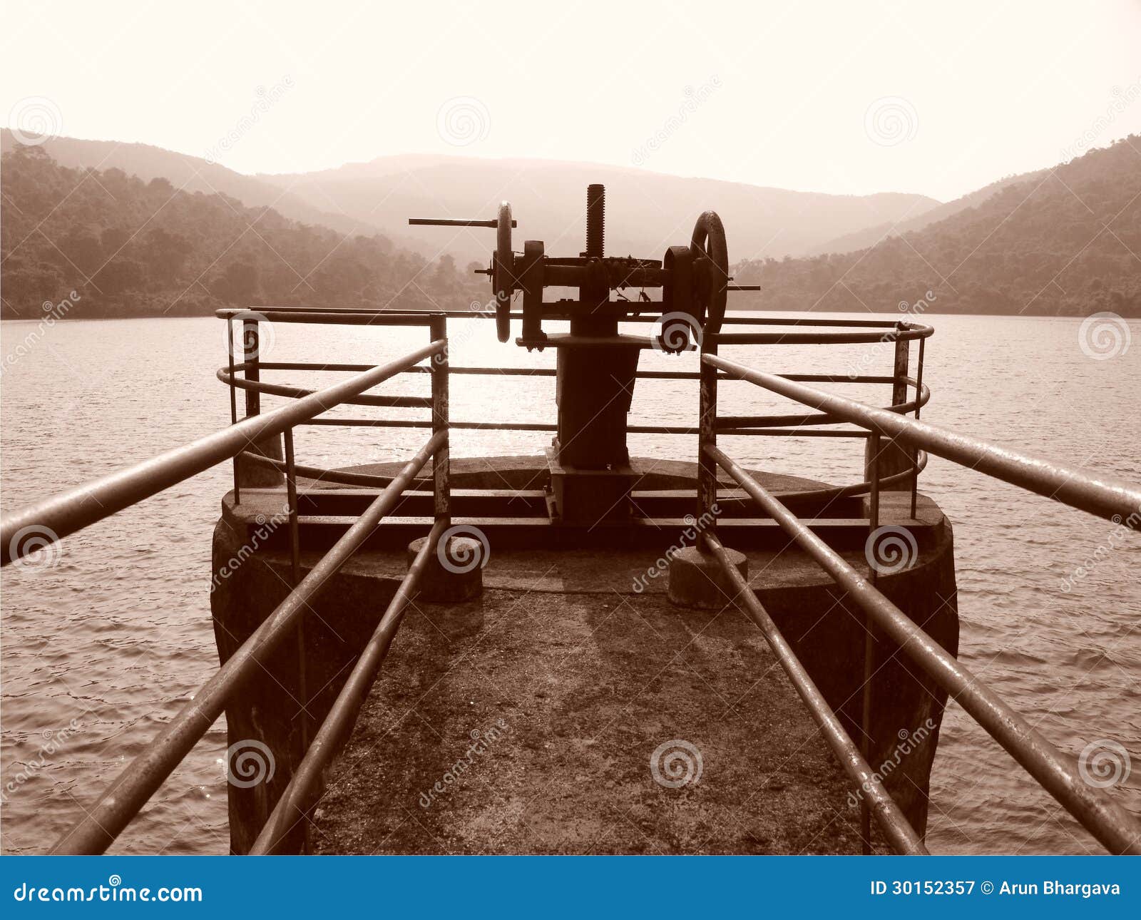 Hydraulic Valve on a dam stock image. Image of calm, engineering - 30152357