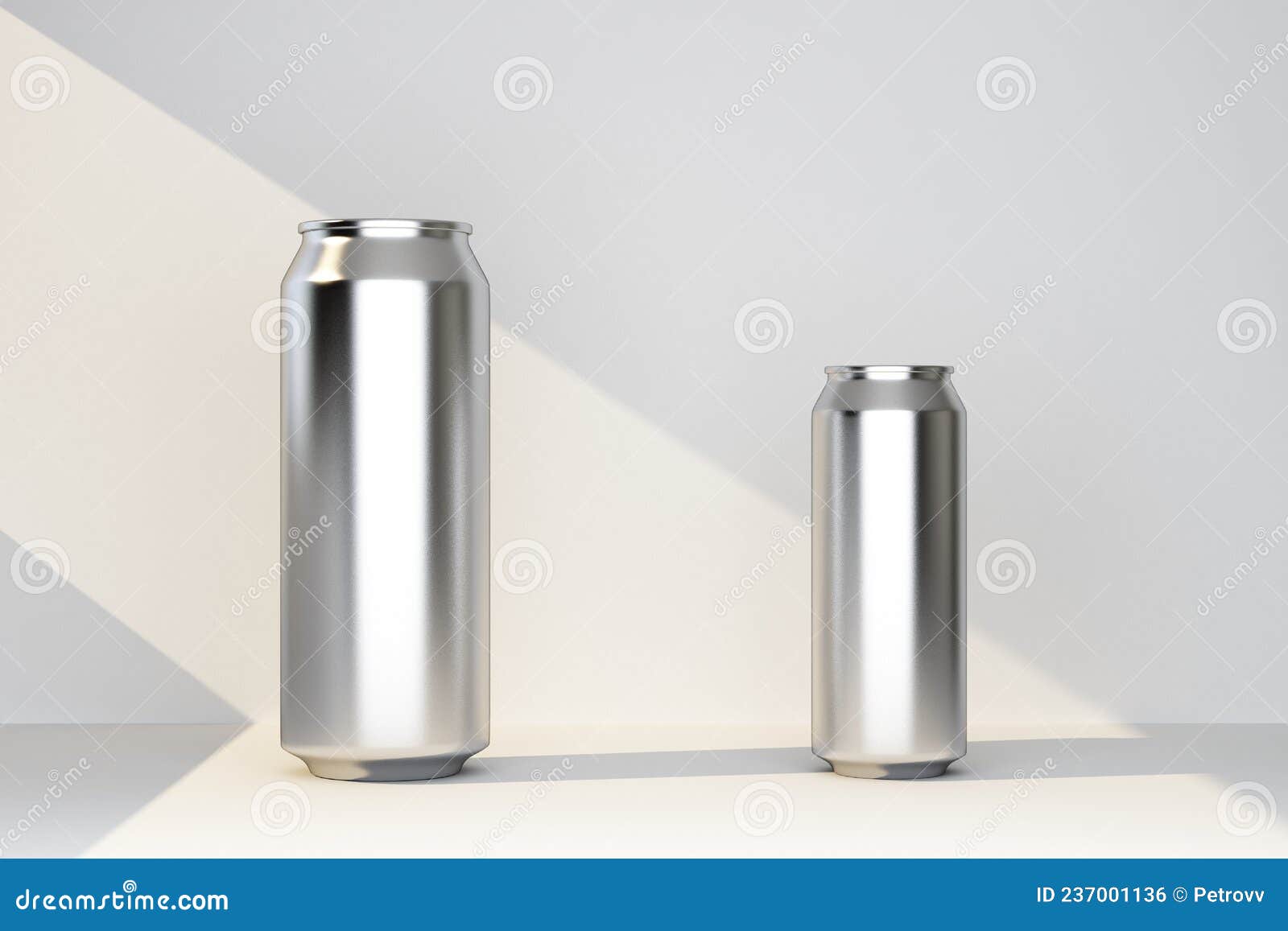 Large and Small Aluminum Can Stock Illustration - Illustration of ...
