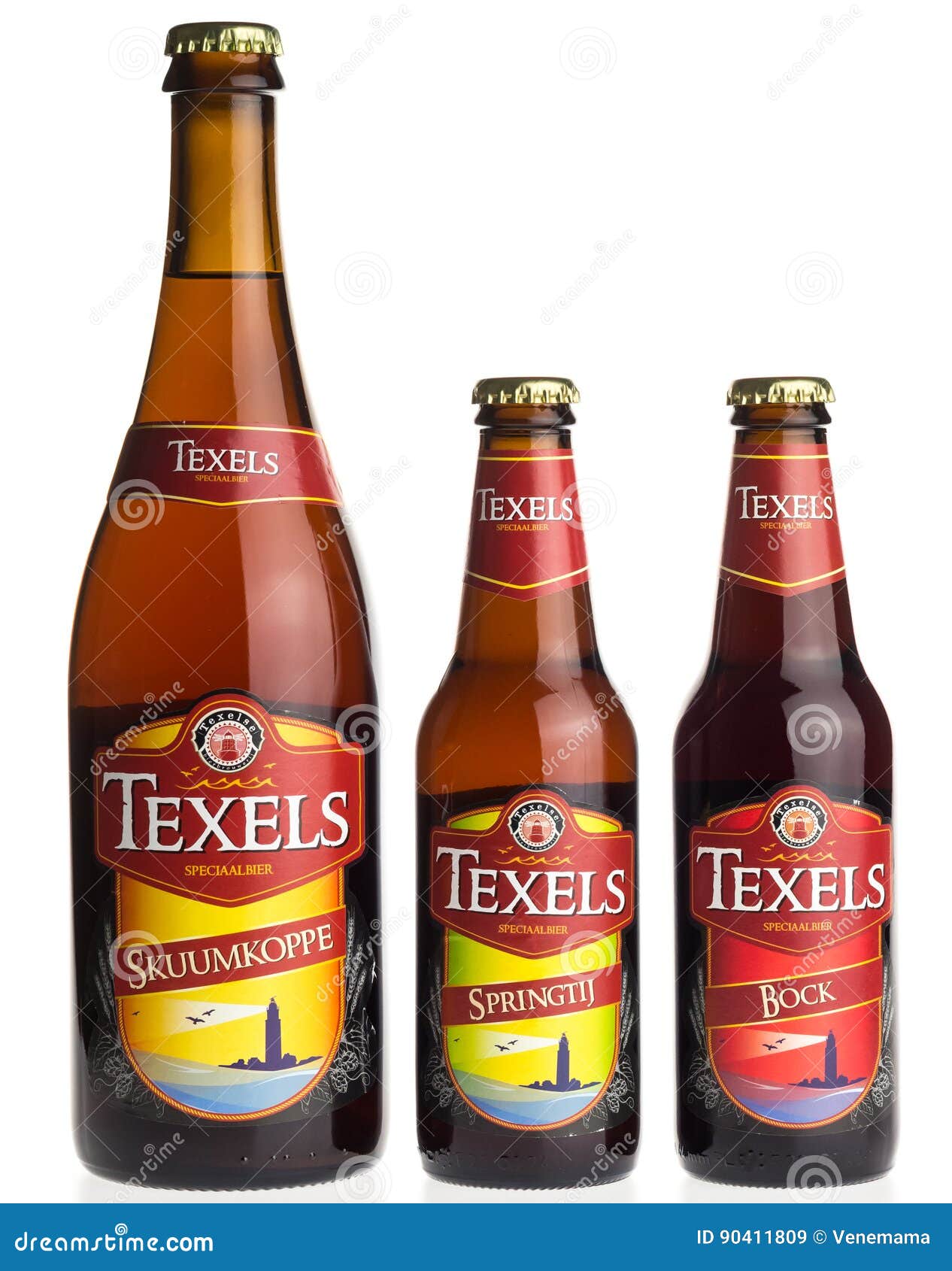Large and Small Bottles of Dutch Texels Craft Beer Editorial Stock ...