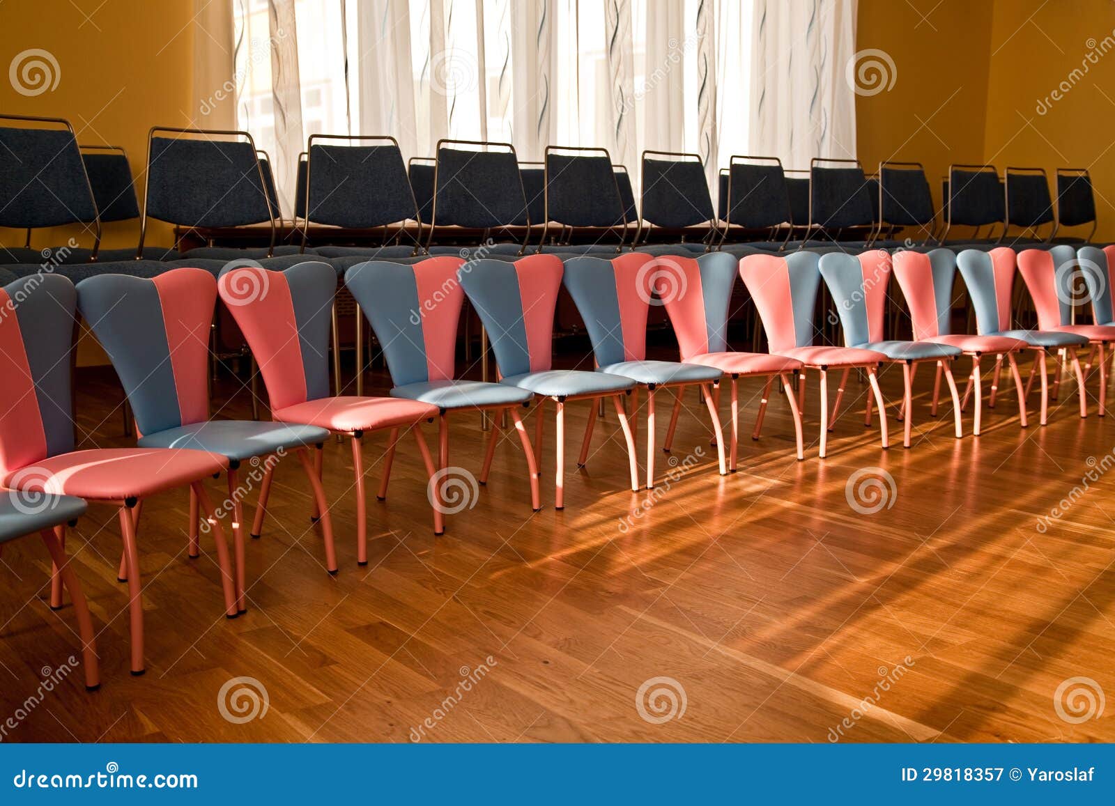 Chairs stand in a row. stock image. Image of chair, empty - 29818357