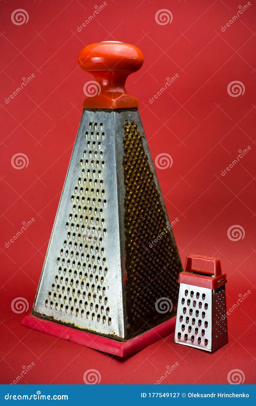 Large and Small Kitchen Grater for Vegetables Stock Image - Image of ...