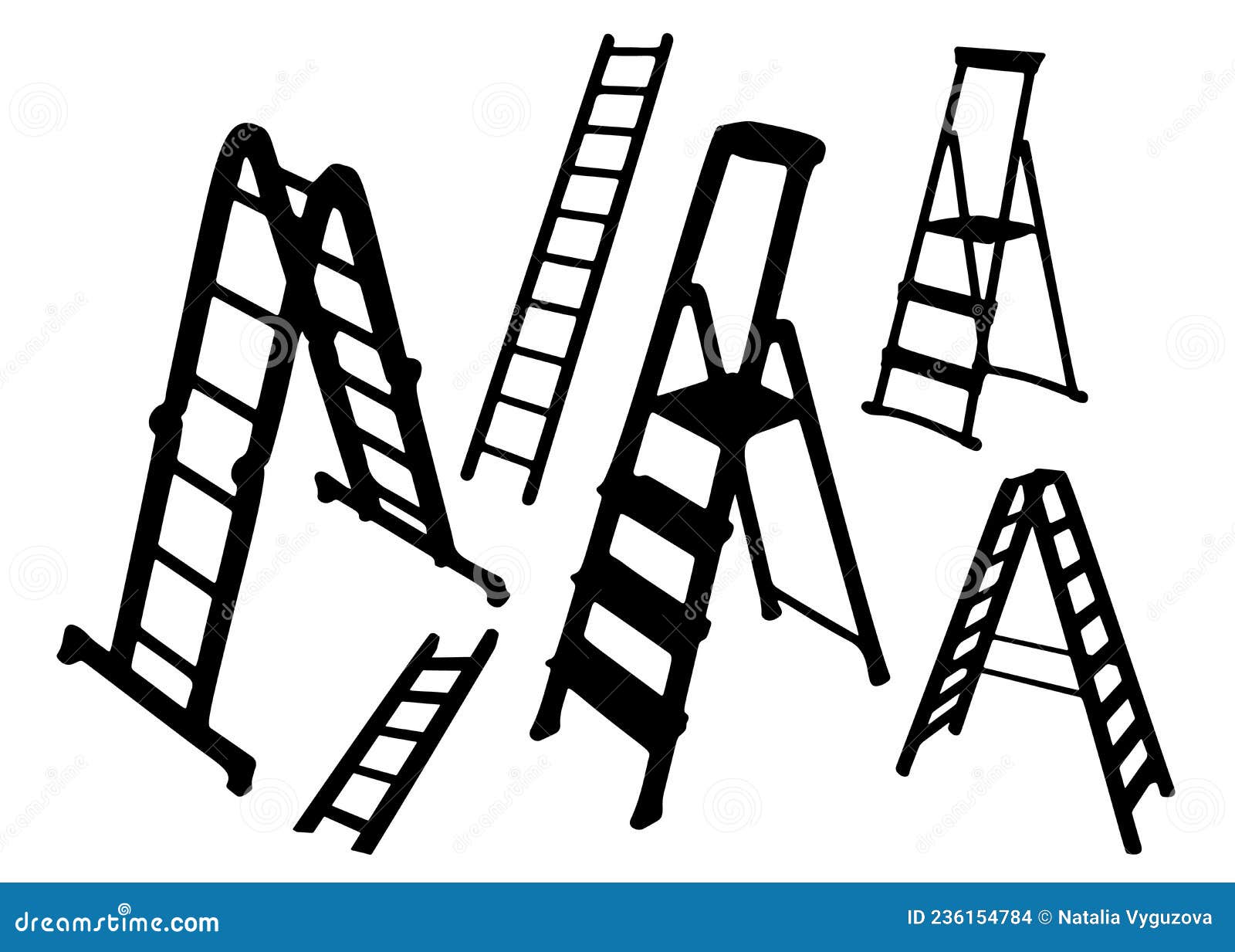 Large and Small Ladders Included. Stock Vector - Illustration of ...