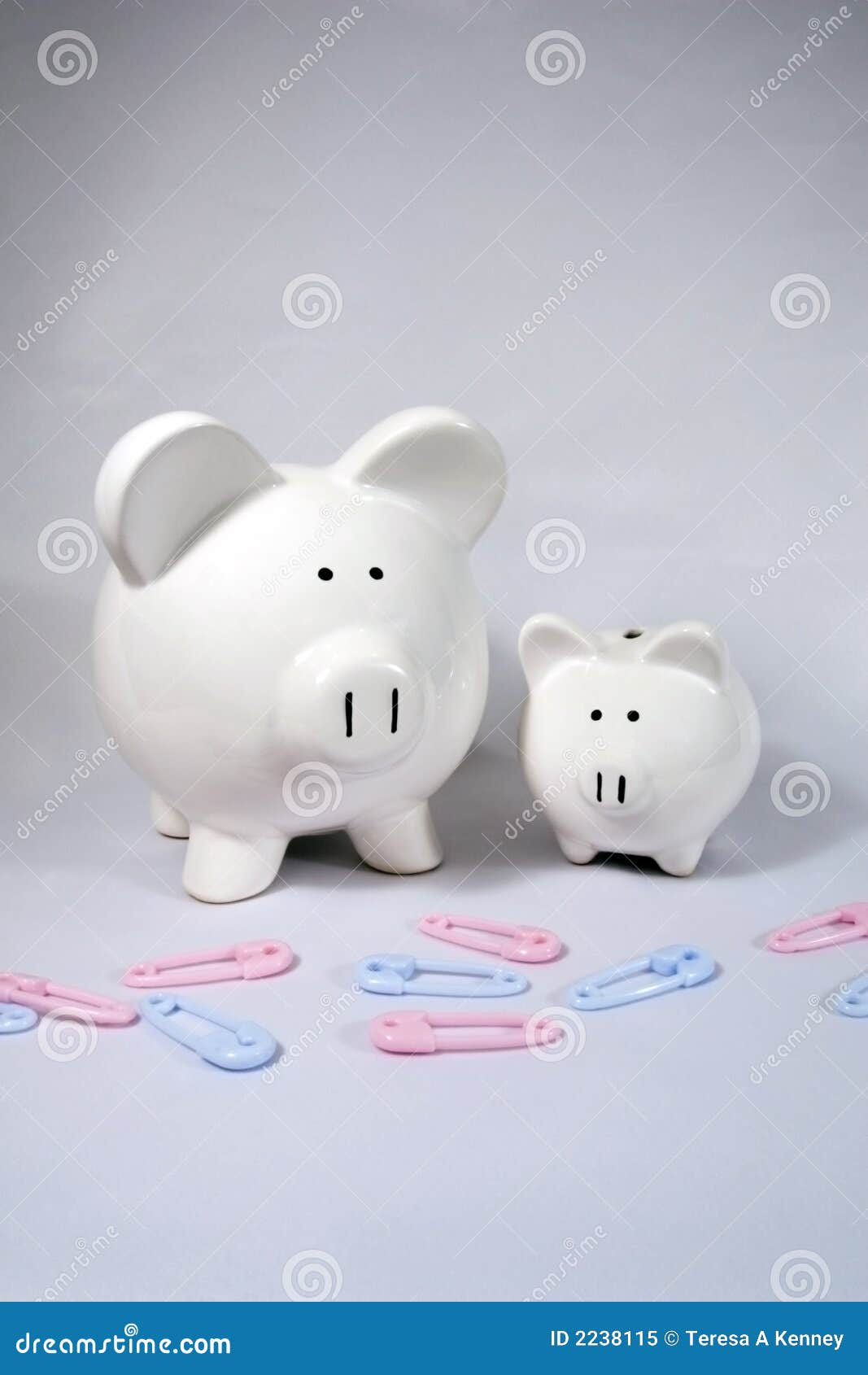 Large and Small Piggy Banks Stock Image - Image of ceramic, blue: 2238115