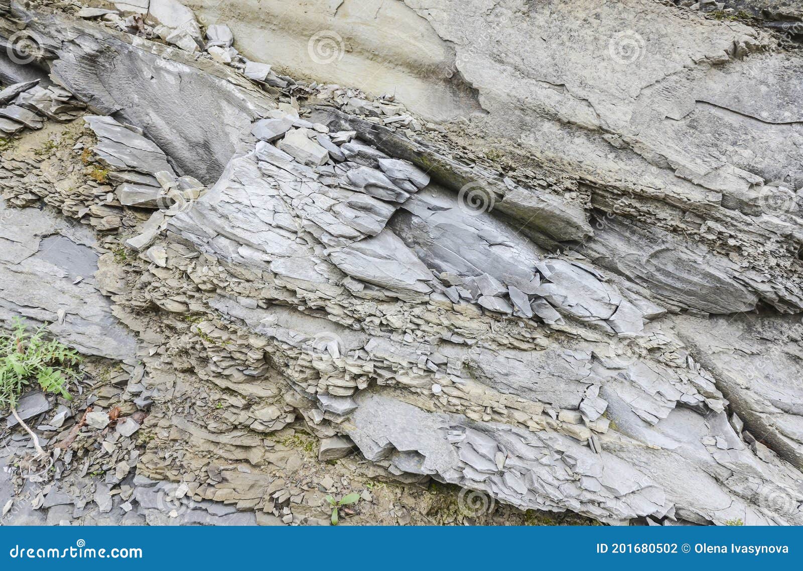 Large and Small Stone Chunks of a Huge Rock Stock Photo - Image of ...