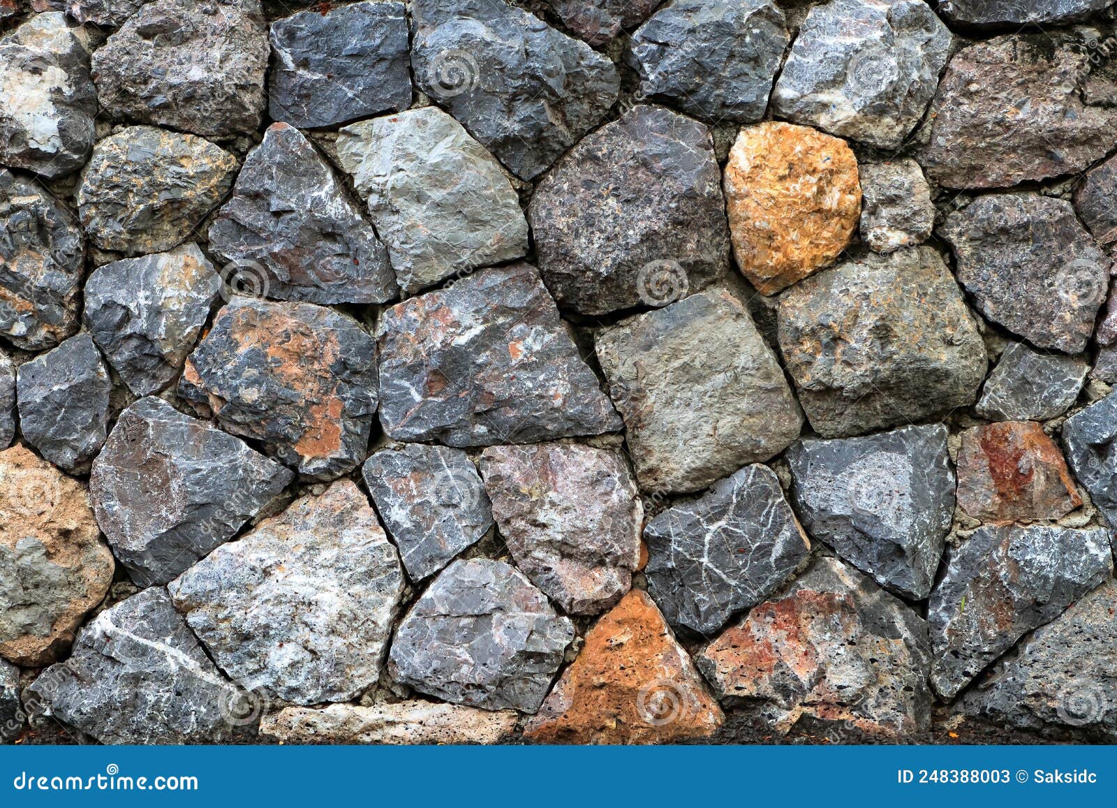 Large and Small Stone Wall Texture Background Stock Image - Image of ...
