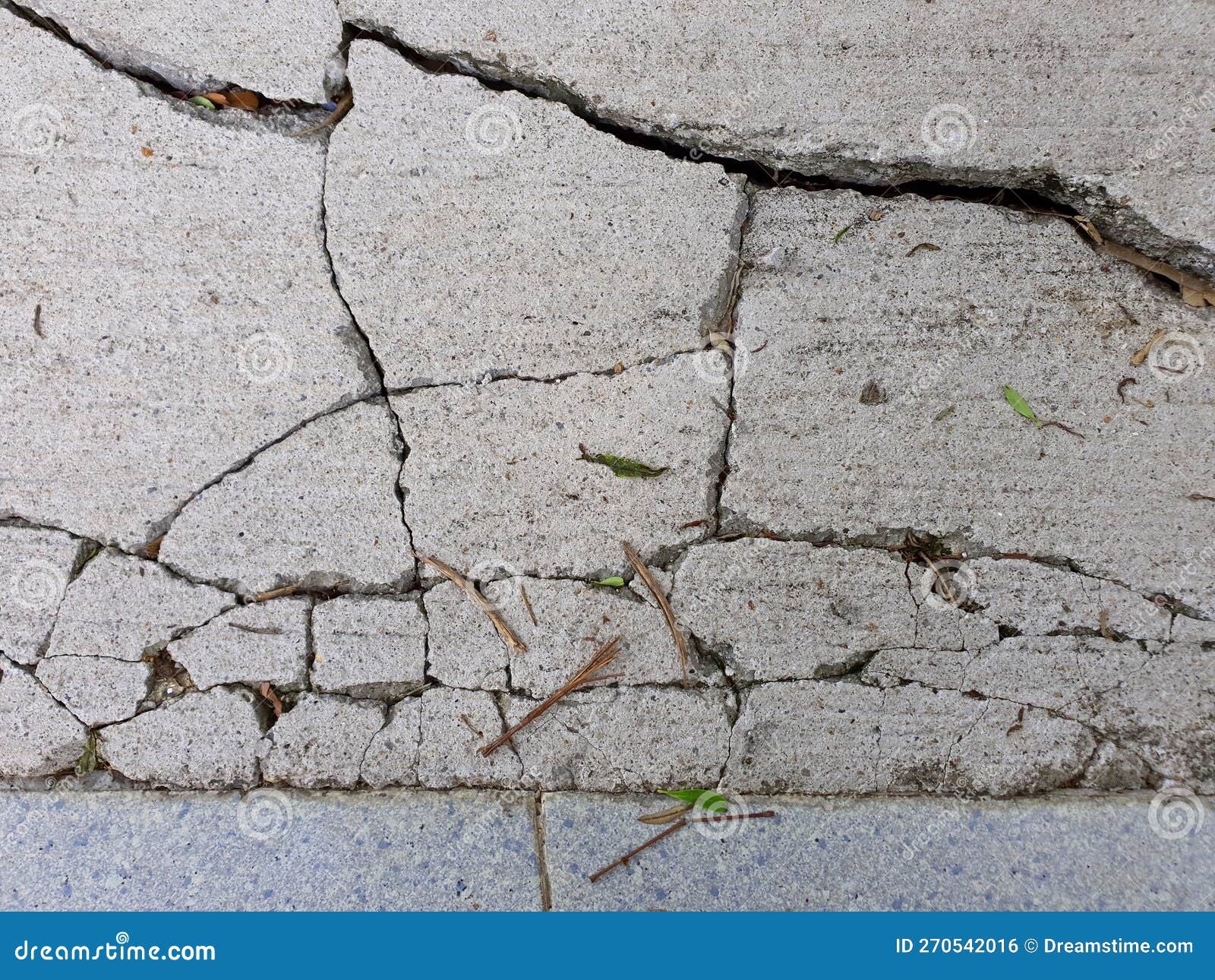 Damage concrete foot path stock photo. Image of cracks - 270542016