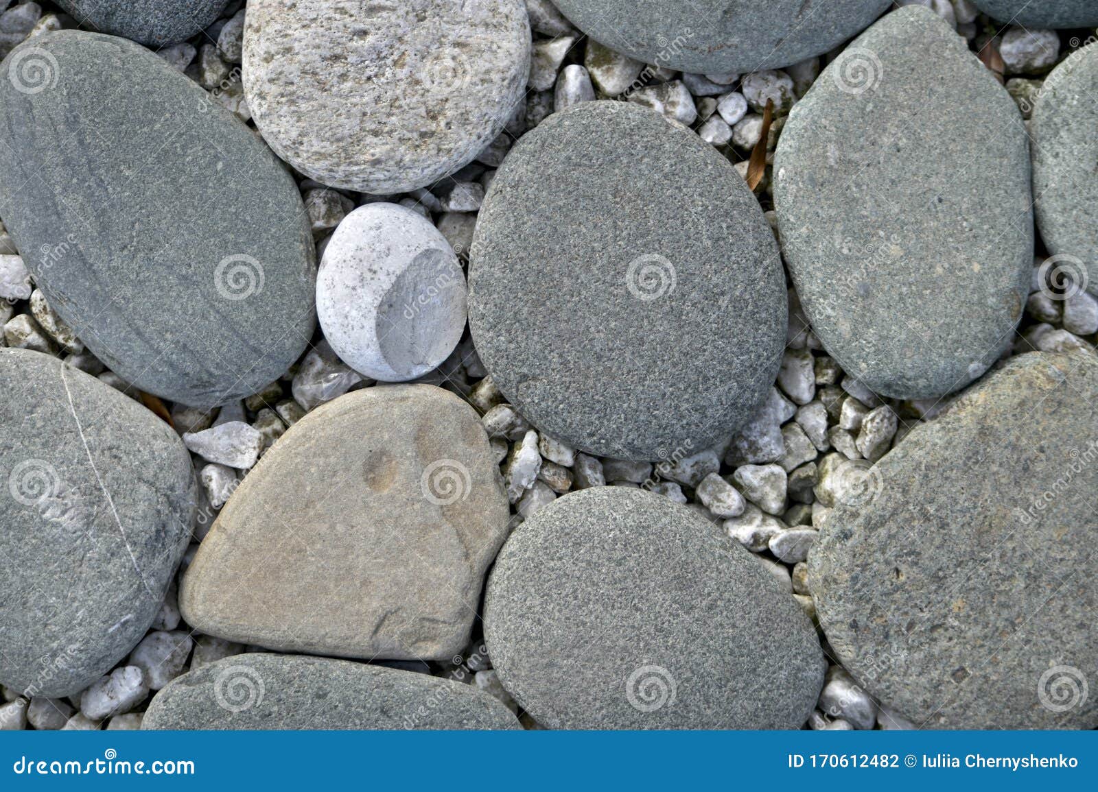 Large Smooth Different in Shape and Color Stones on Small Sharp Stock ...