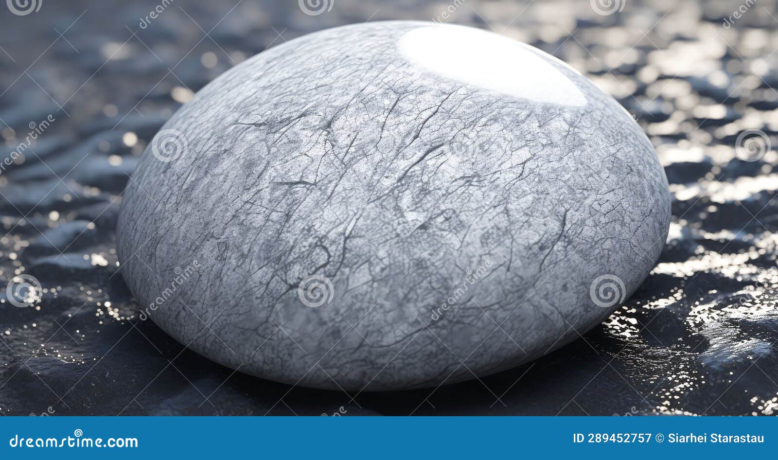Large Smooth Stone, Generated by AI Stock Illustration - Illustration ...