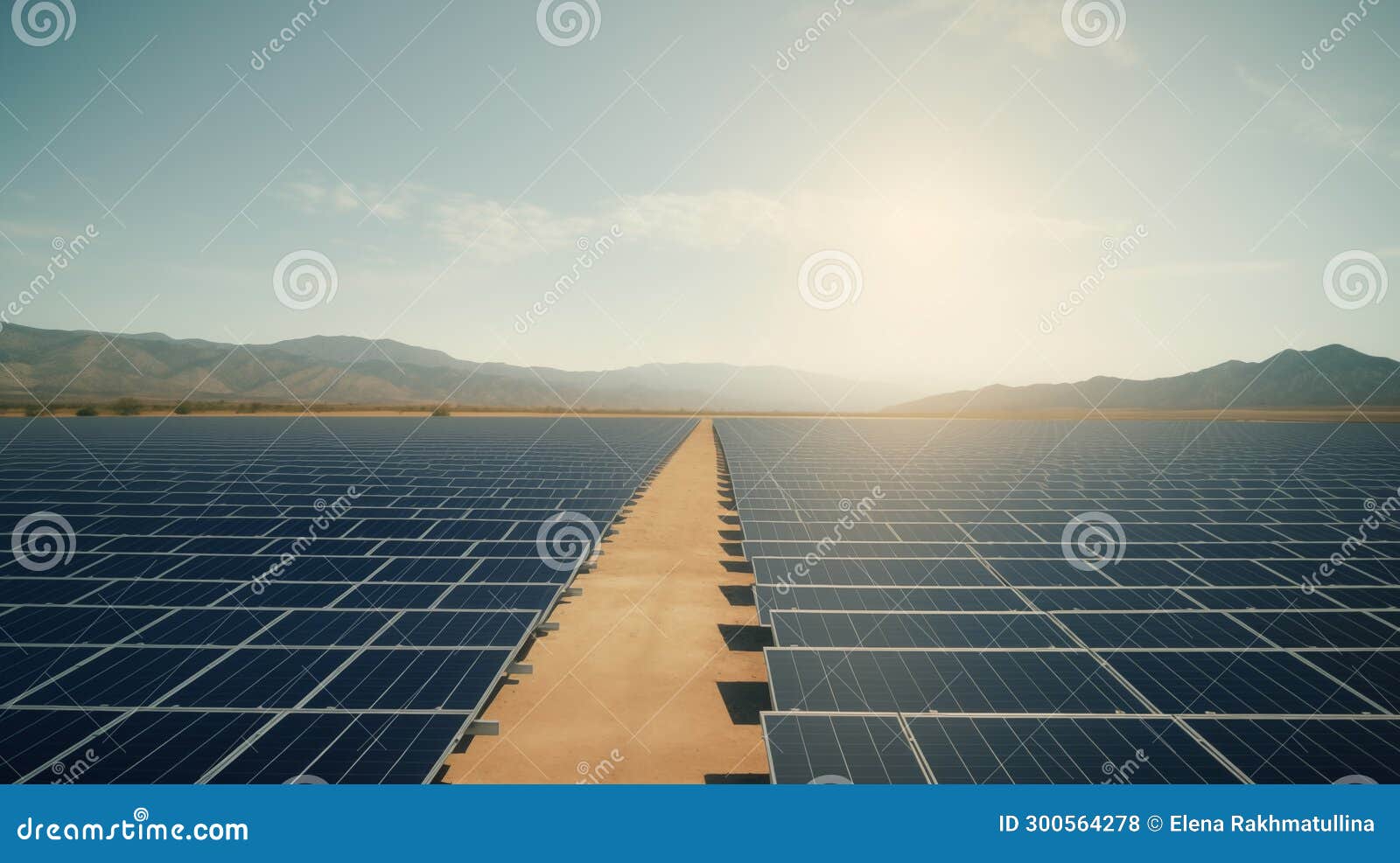 Large Solar Farm with Majestic Mountain Backdrop Stock Photo - Image of ...