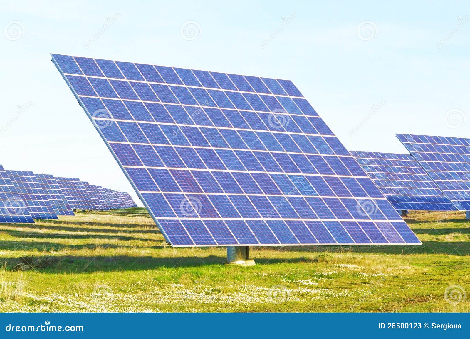 Large Solar Panels Alternative Energy. Stock Image - Image of energy ...