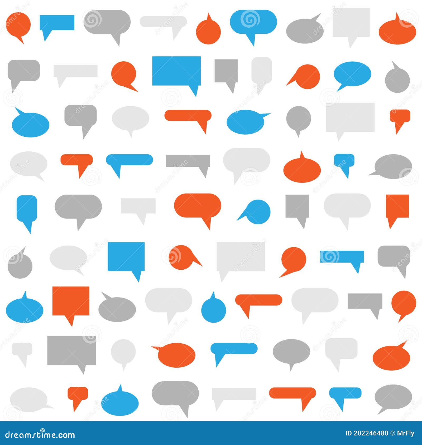 Large Speech Box Set, Vector Illustration Stock Vector - Illustration ...